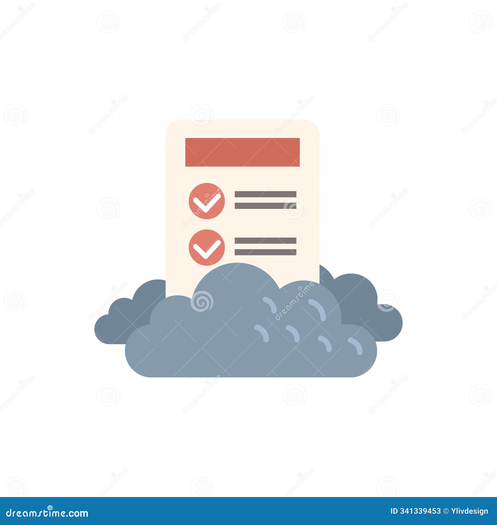 Cloud Computing Completing Task on Clipboard with Checkmarks Stock ...