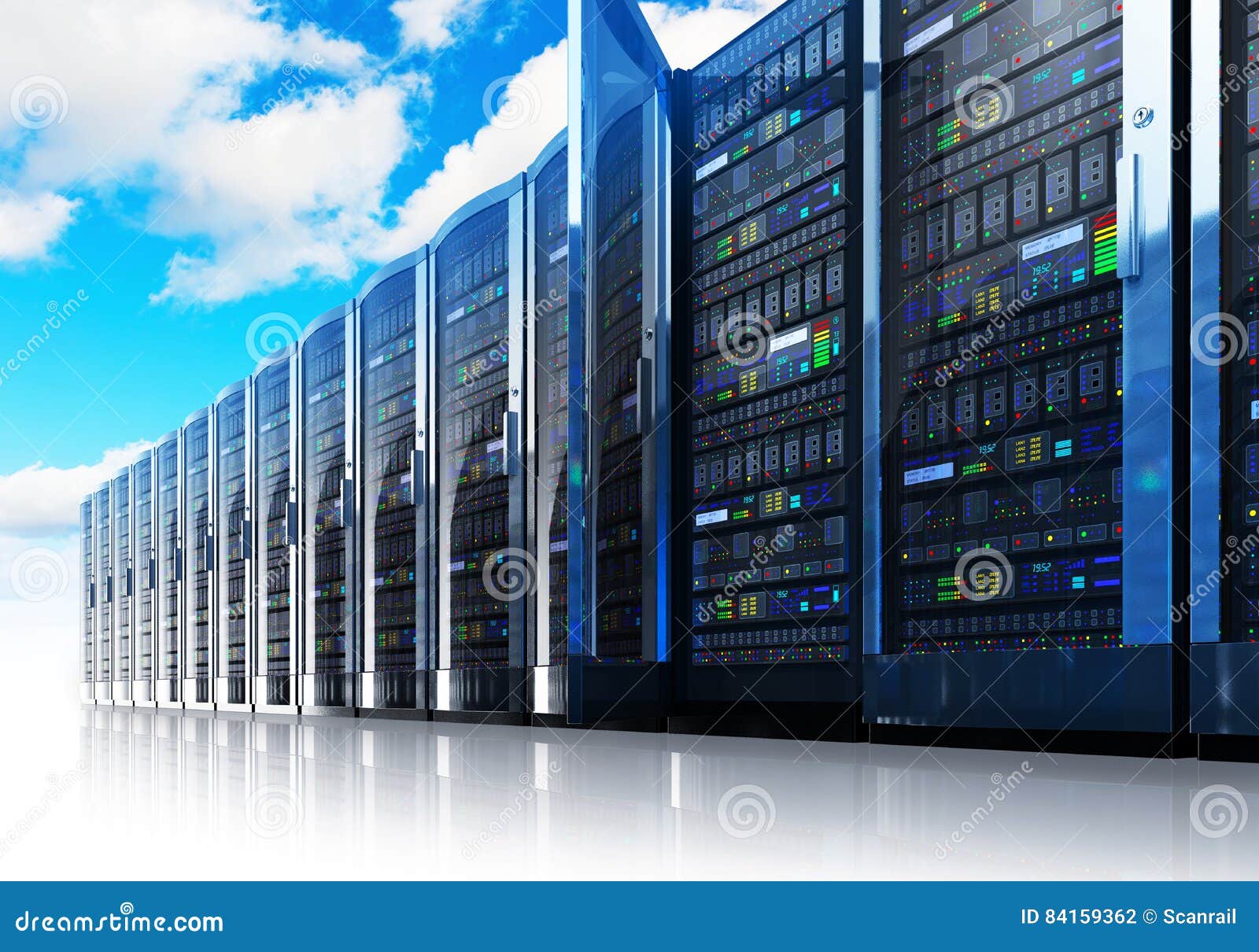 Cloud Computing and Computer Networking Concept Stock Illustration ...