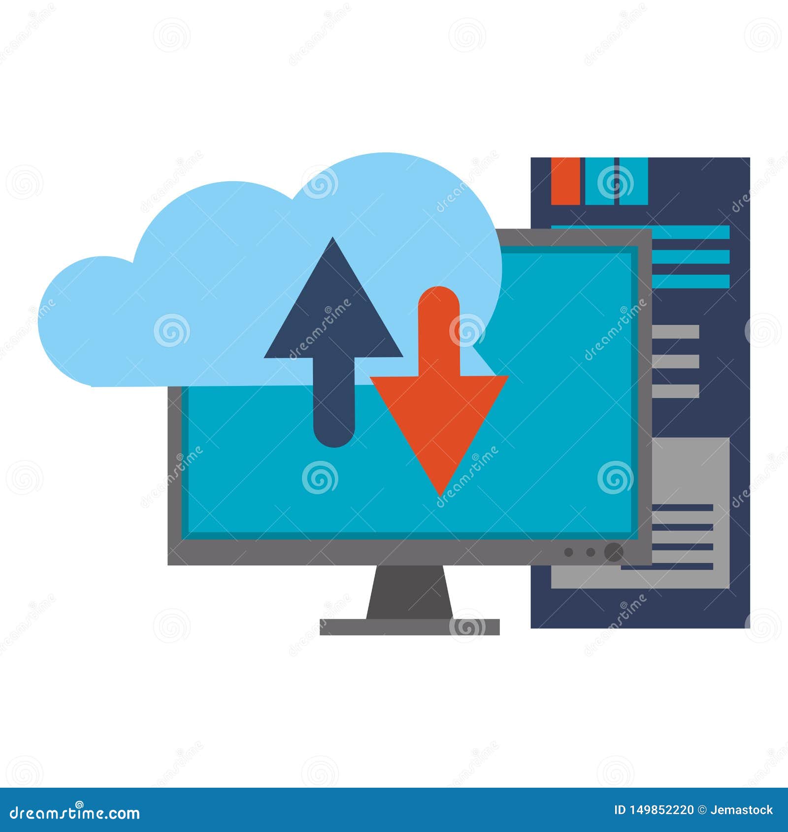 Cloud Computing and Technology Symbols Stock Vector - Illustration of ...