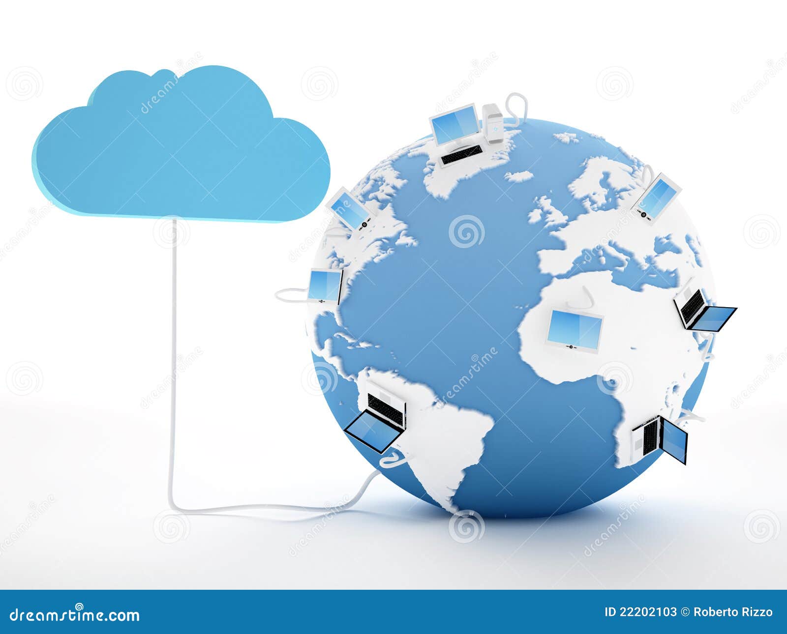 Cloud computing concept stock illustration. Illustration of technology ...