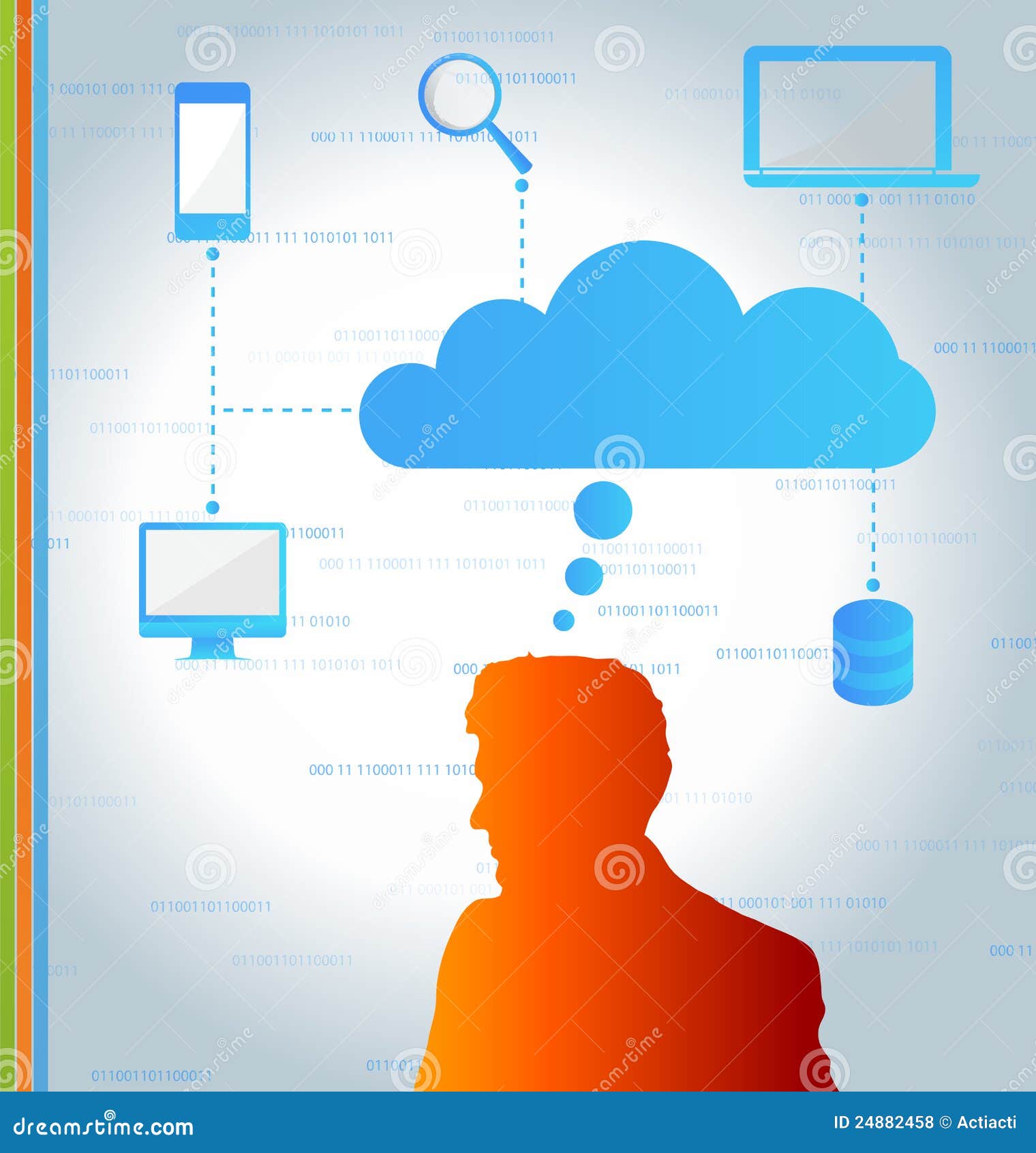 Cloud computing concept stock vector. Illustration of email - 24882458