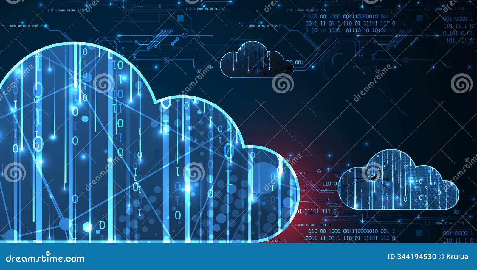 Cloud Computing Concept.Abstract Connection Technology Background Stock Vector - Illustration of ...