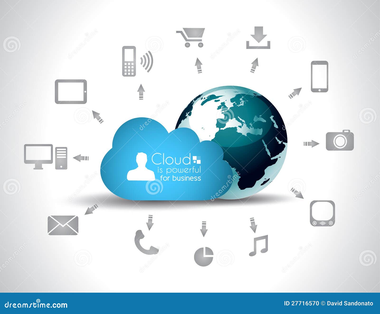 Cloud Computing Concept Background Stock Illustration - Illustration of desktop, downloads: 27716570