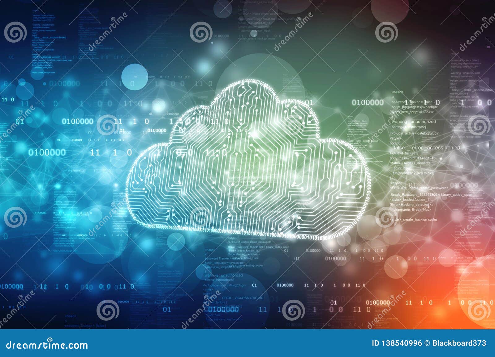 Cloud Computing Concept Background, Digital Abstract Background Stock Photo - Image of icon ...