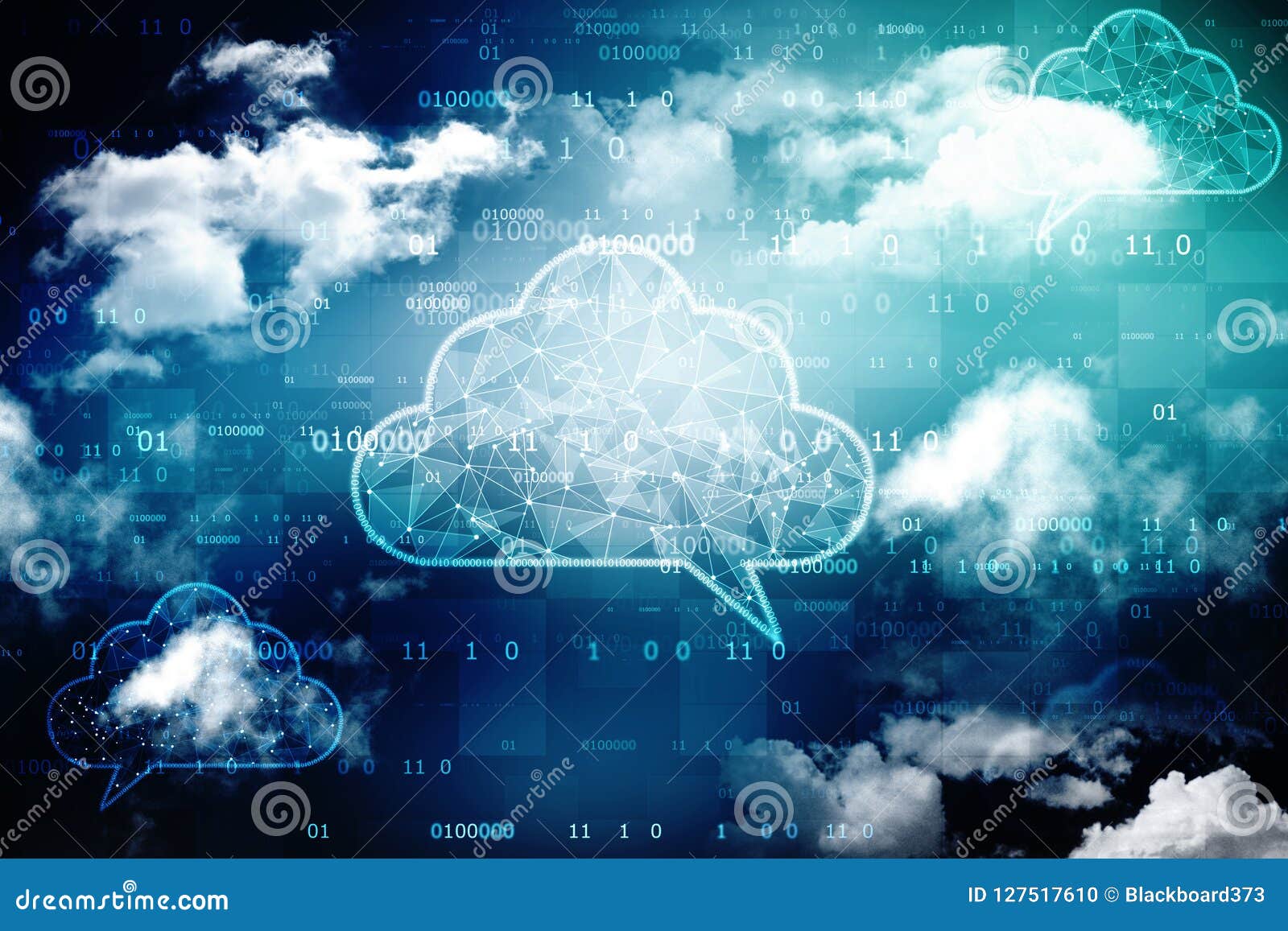 Cloud Computing Concept Background, Digital Abstract Background, Cloud Internet Technology ...