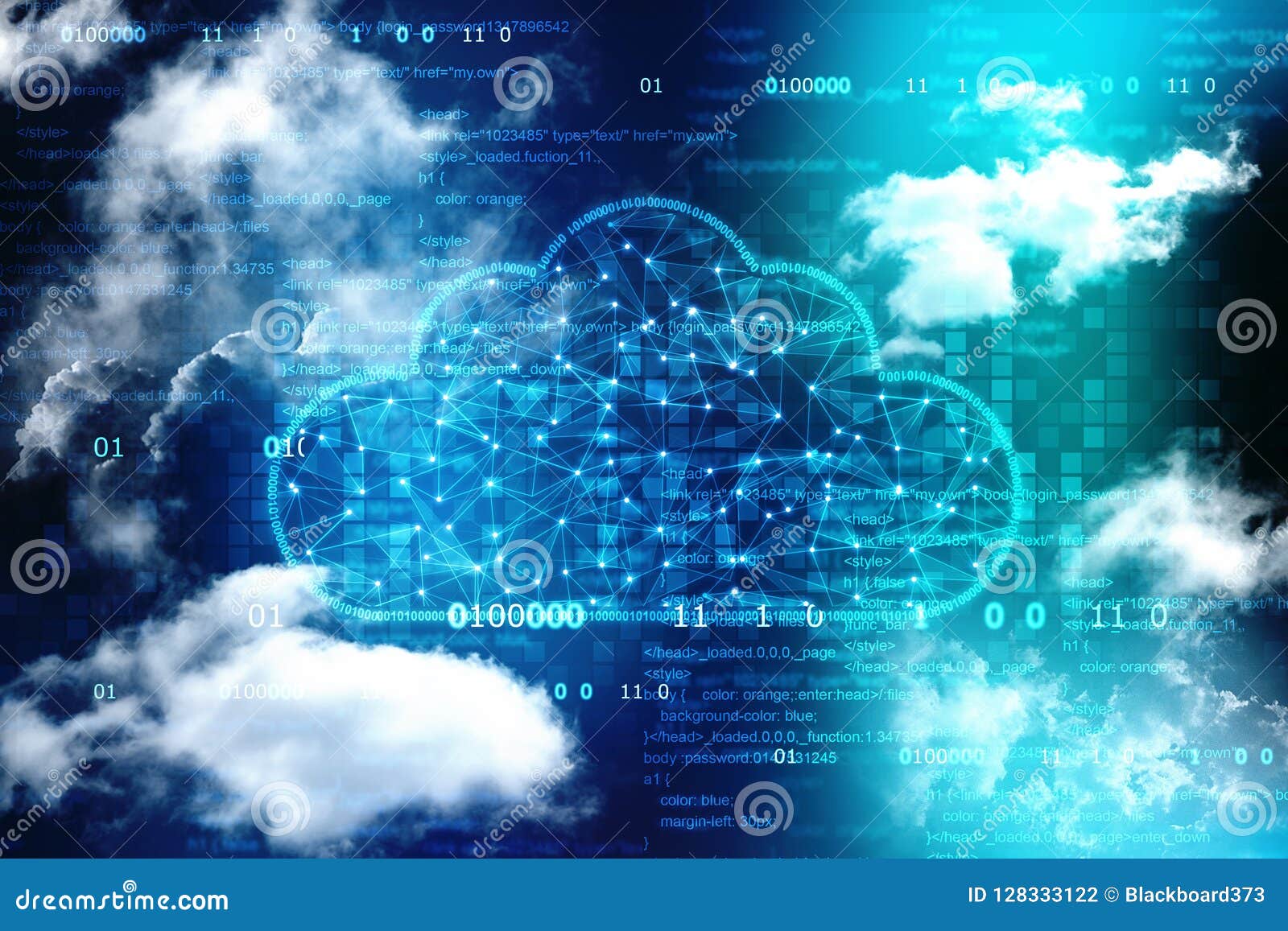 Cloud Computing Concept Background, Digital Abstract Background, Cloud Internet Technology ...