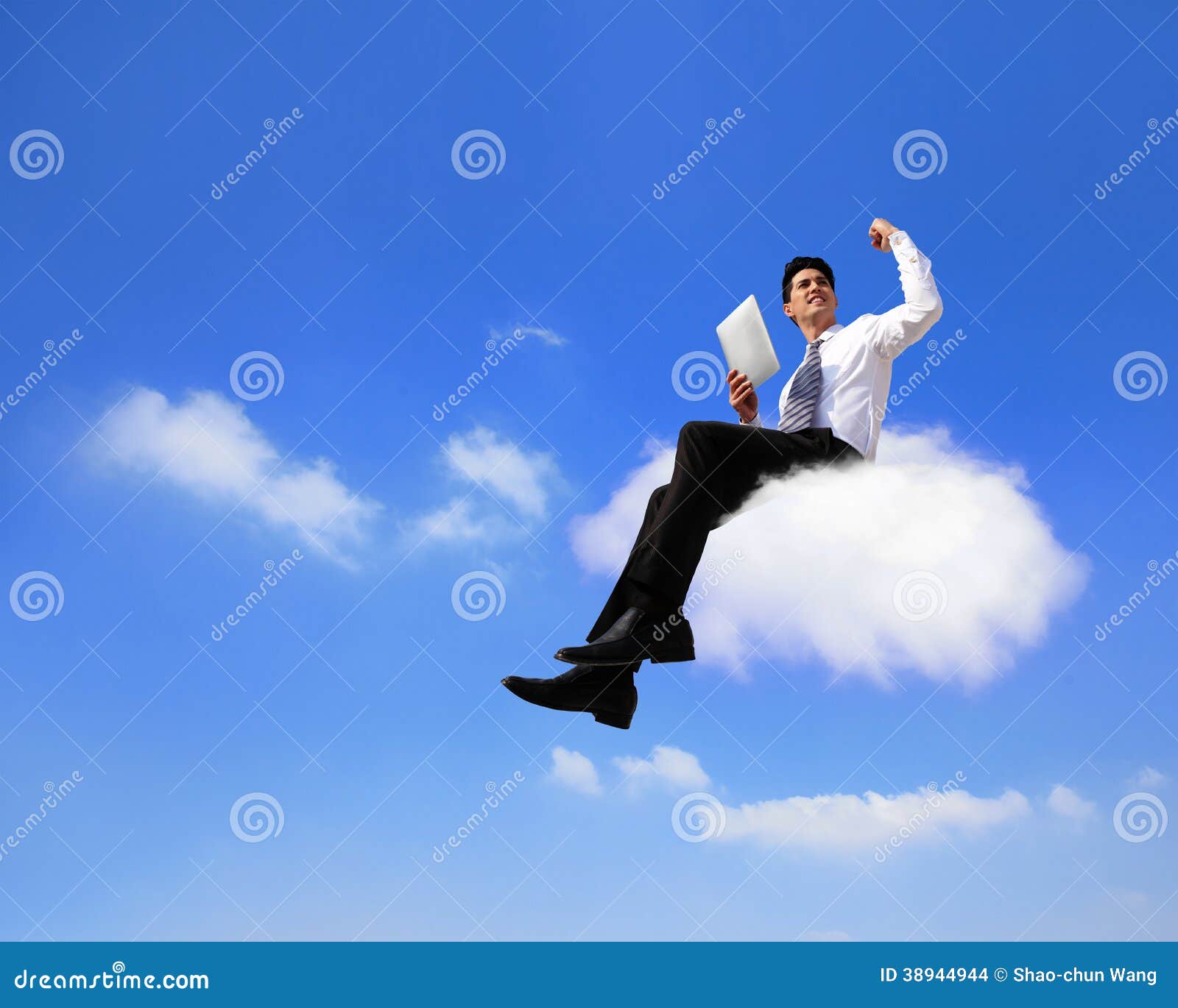 Cloud computing concept stock photo. Image of businessman - 38944944