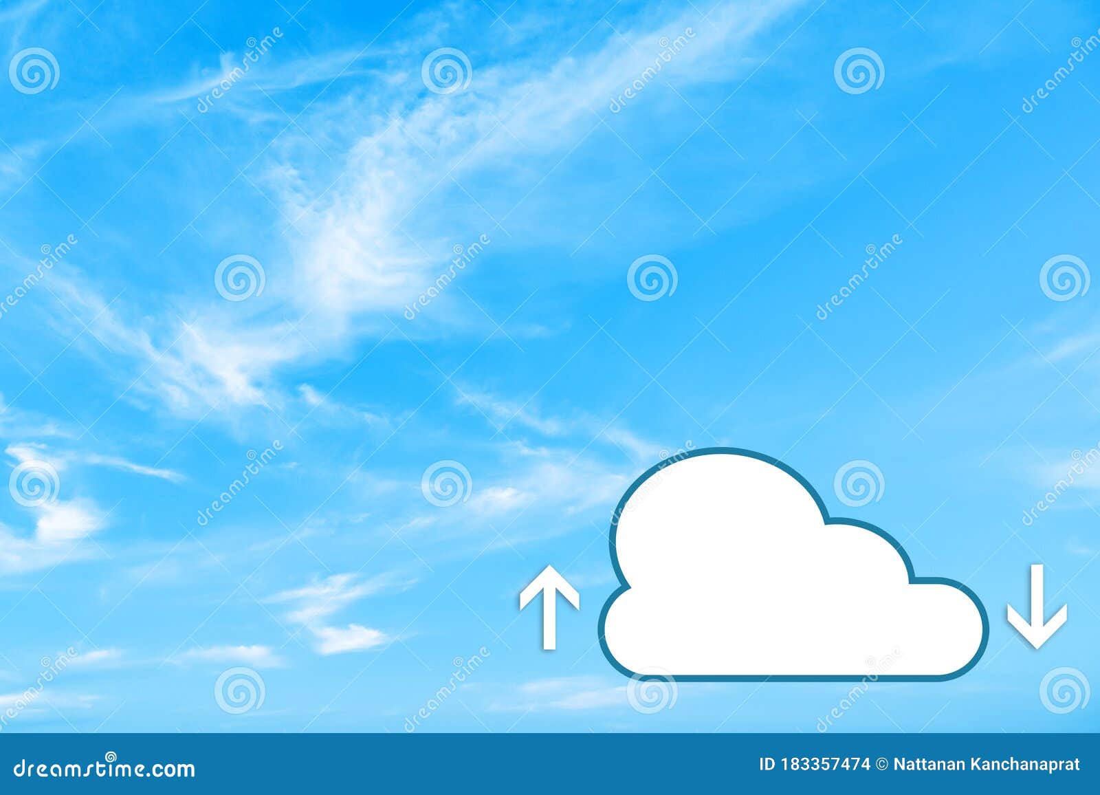 Sky Cloud Computing Concept Cloud Computing Storage Internet Transfer