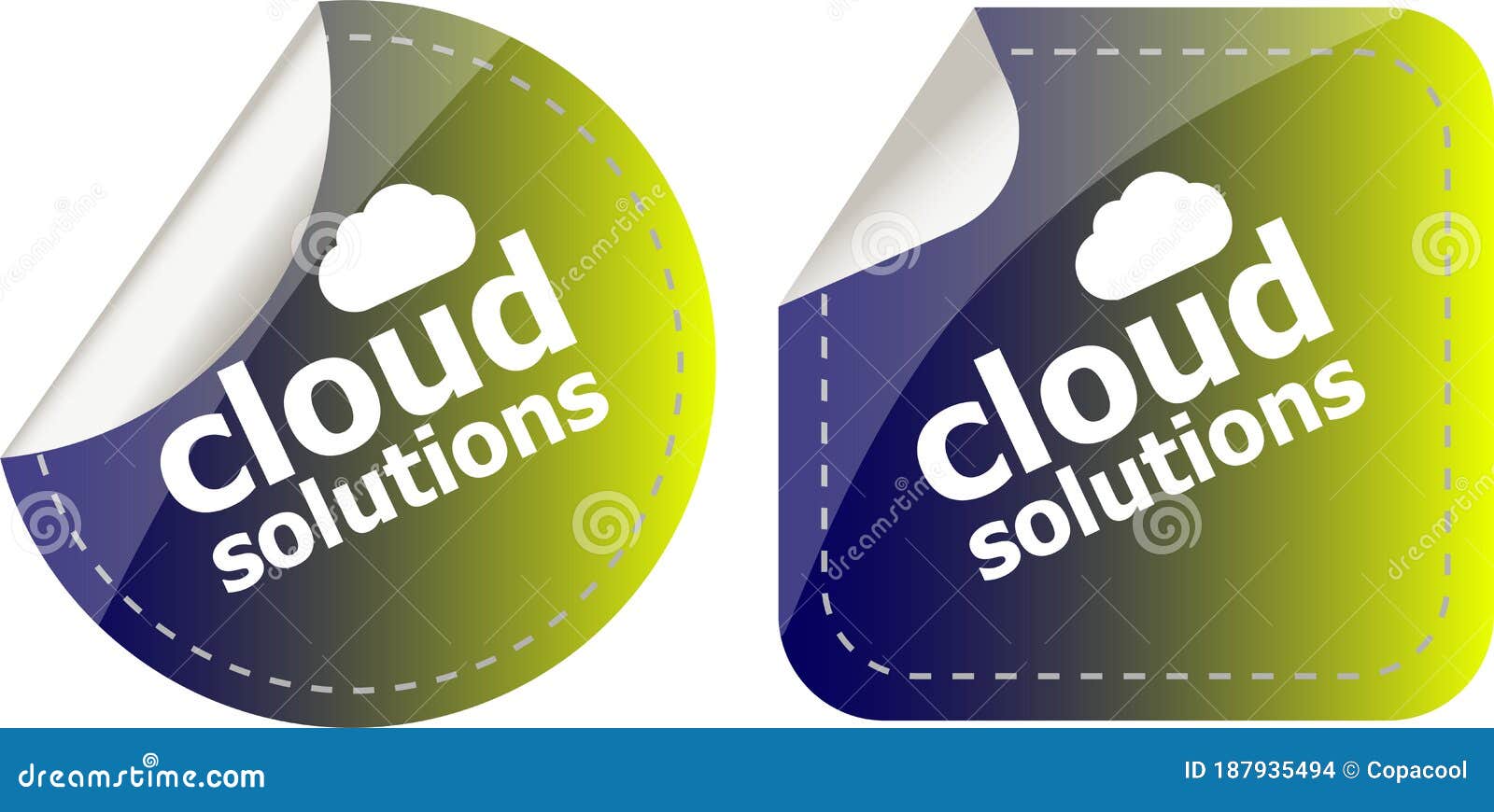 Cloud Computing Concept with Cloud Shape on Sticky Note Stock ...