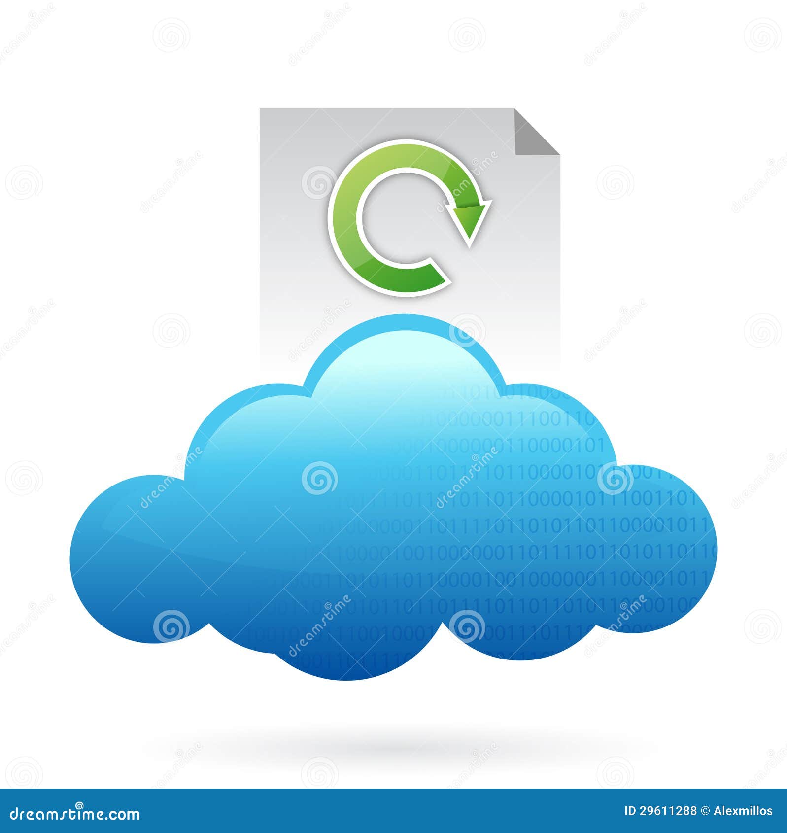 Cloud Computing Concept Cycle Stock Illustration - Illustration of ...