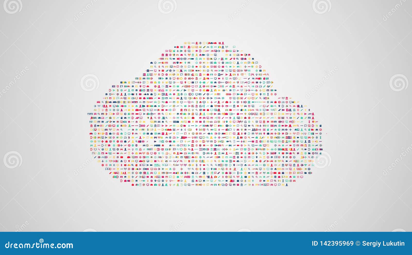 Cloud Computing Concept Illustration from Sets of Symbols Stock ... Cloud Computing Concept Illustration from Sets of Symbols Stock ...