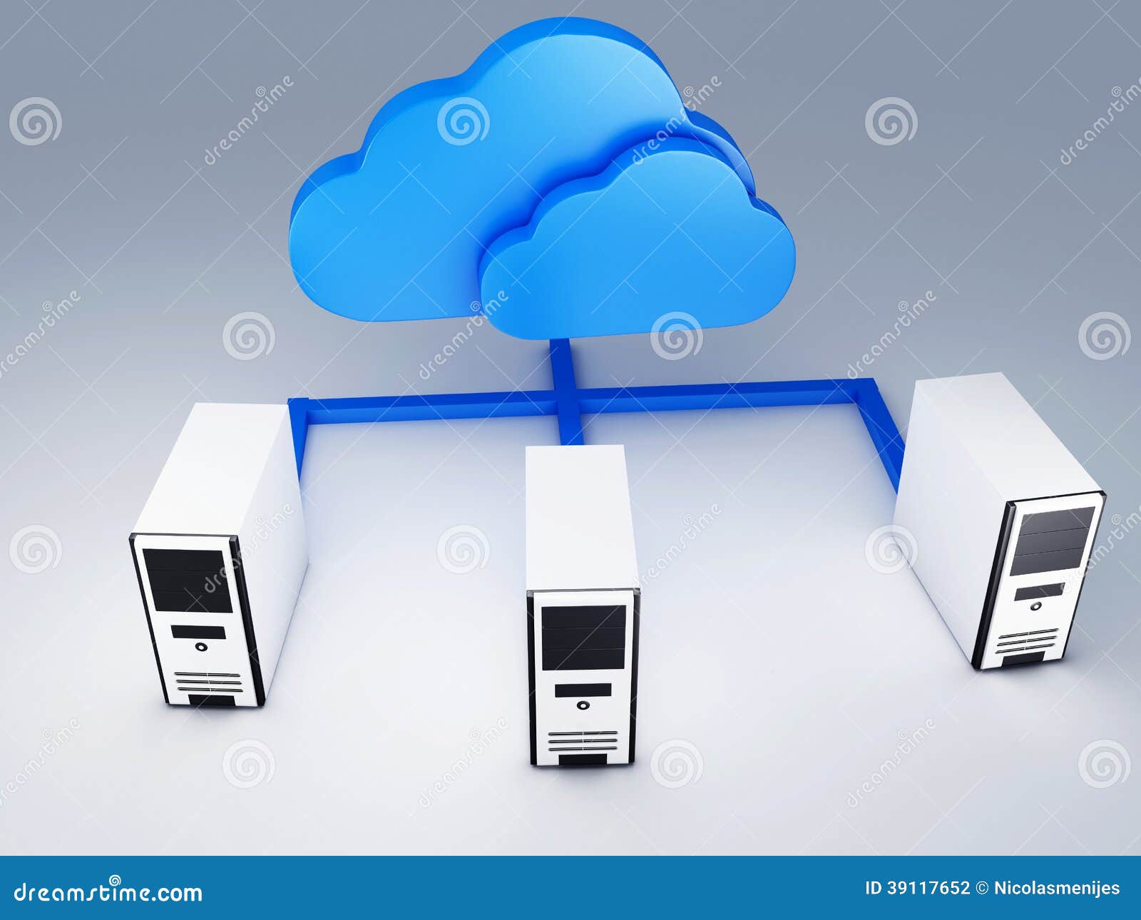 Cloud computing concept stock illustration. Illustration of desktop ...