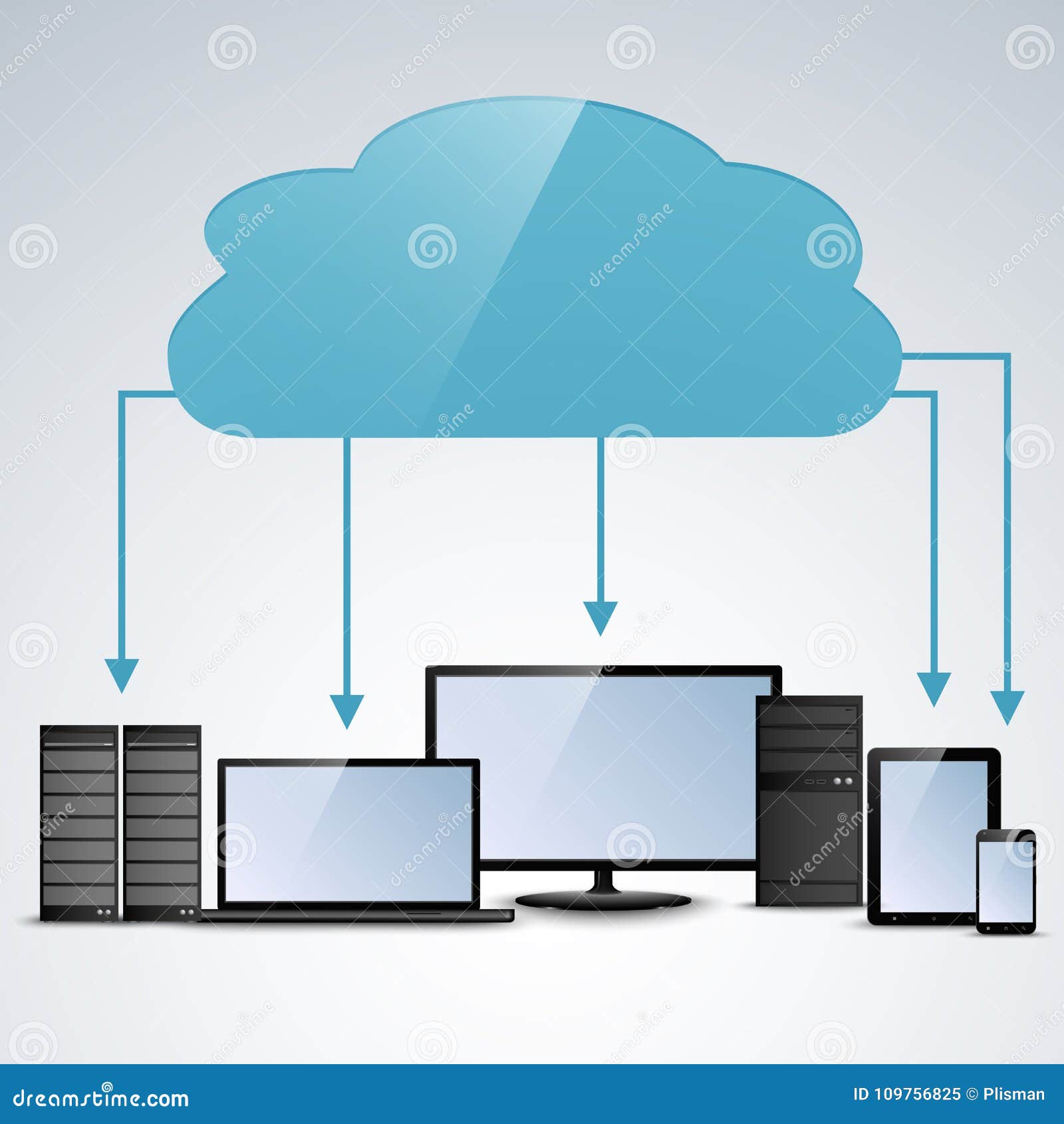 Cloud Computing Concept Info Graphic Template Stock Vector ...