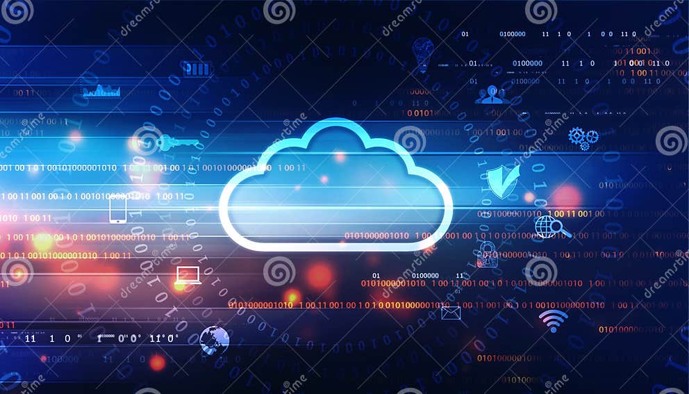 Cloud Computing Concept, Cloud Internet Technology Concept Background Stock Illustration ...