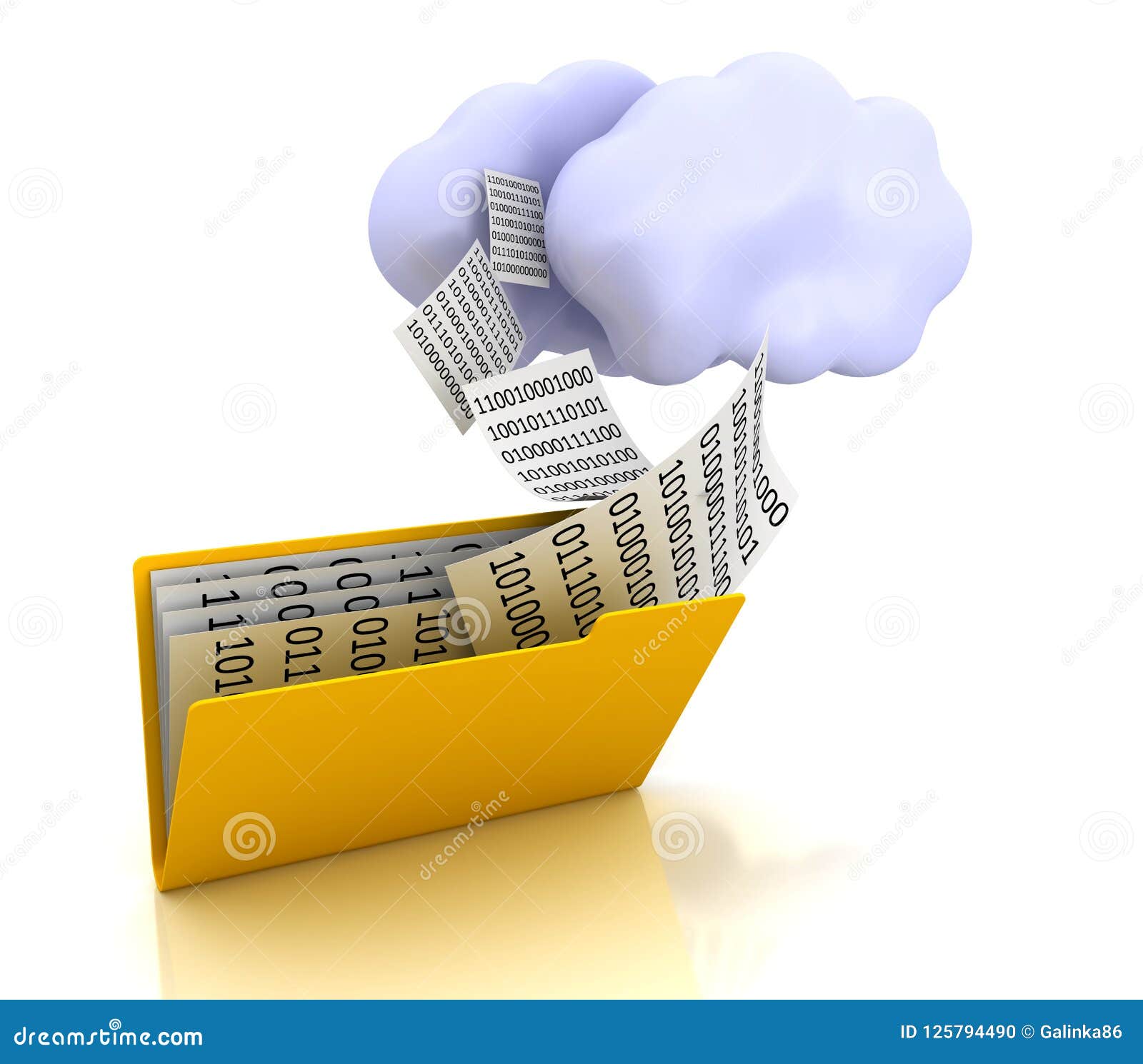 Cloud Computing Concept.Isolated On White Background Stock Illustration ...