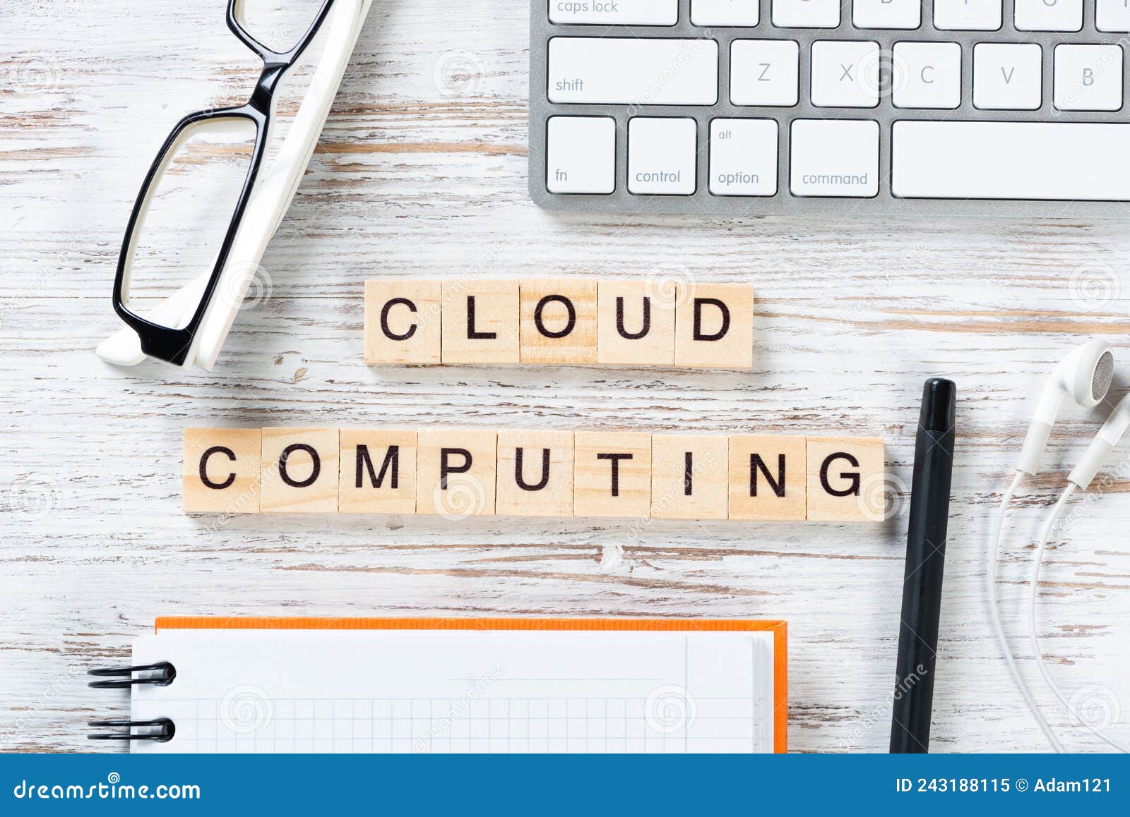 Cloud Computing Concept with Letters on Cubes Stock Image - Image of ...