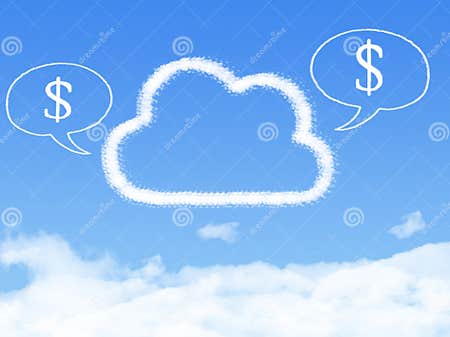 Cloud Computing Concept.Make Money Cloud Shape Stock Illustration ...