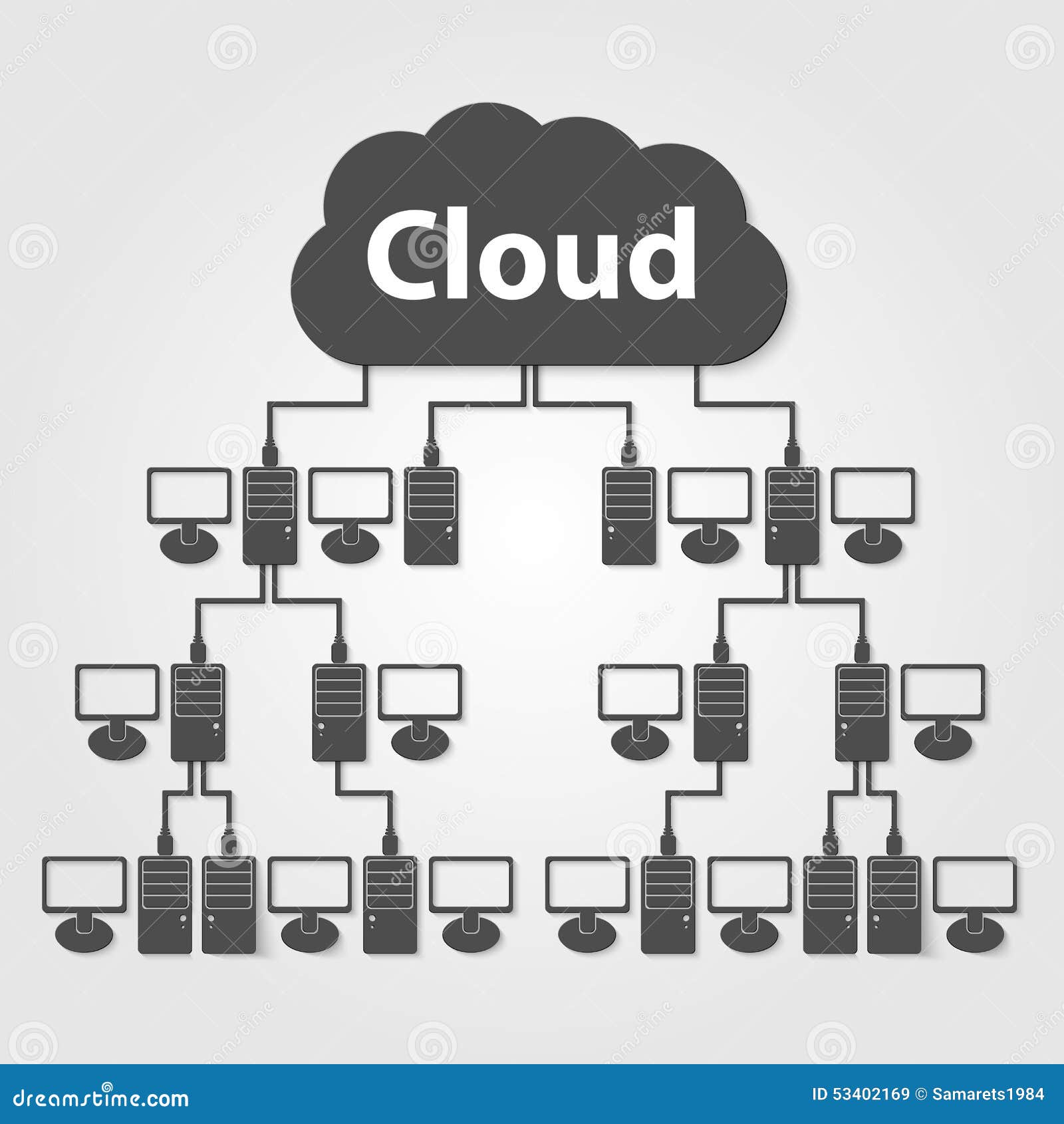 Cloud Computing Concept. Modern Design Template Stock Vector ...
