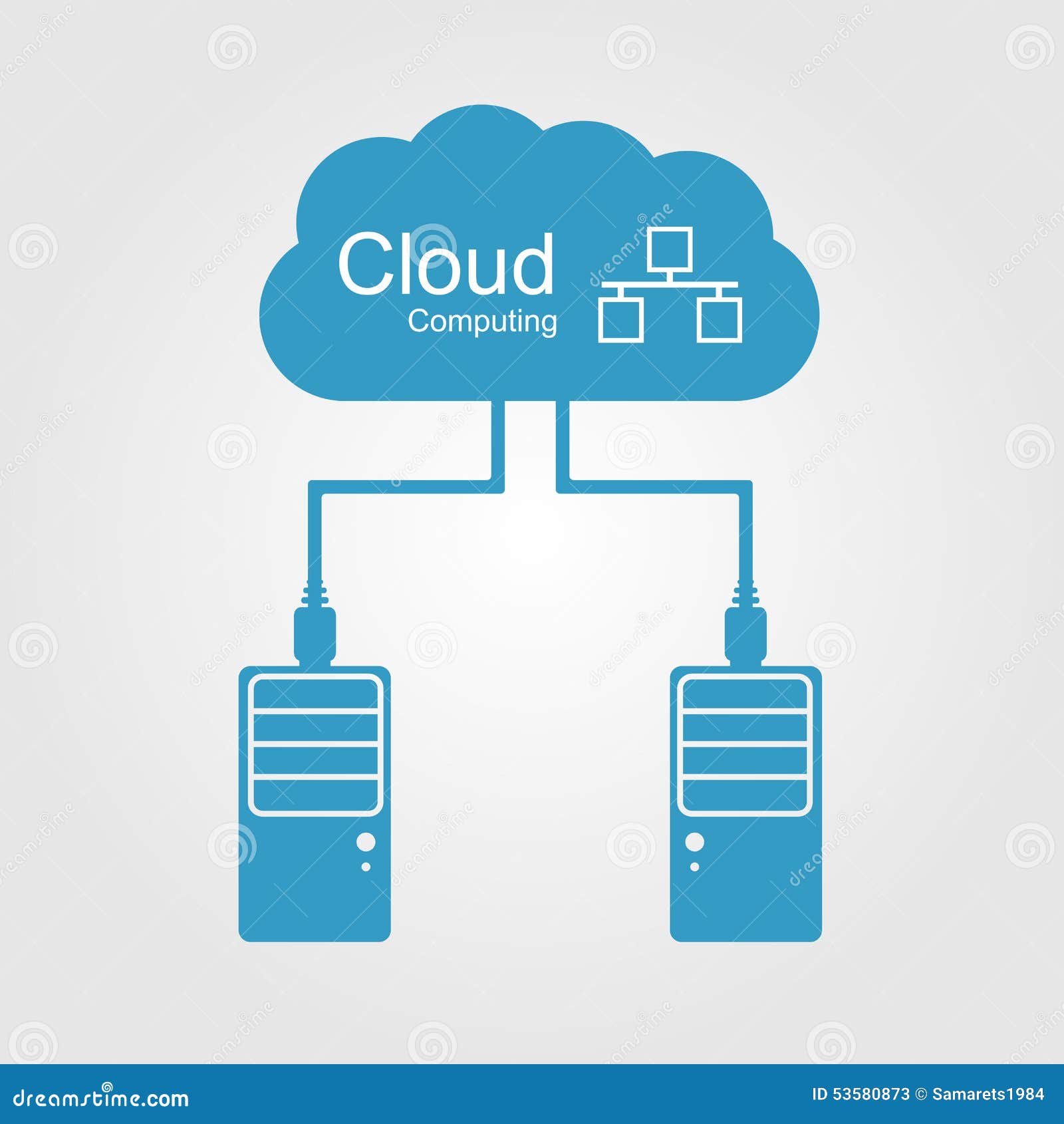 Cloud Computing Concept. Modern Design Template Stock Vector ...