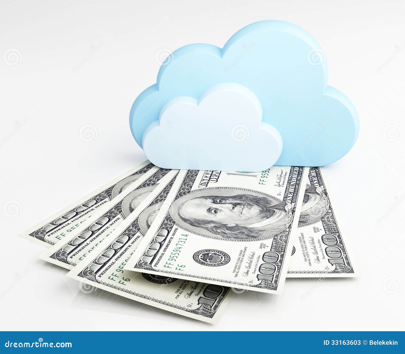 Cloud Computing Concept, Money Stock Illustration - Illustration of ...