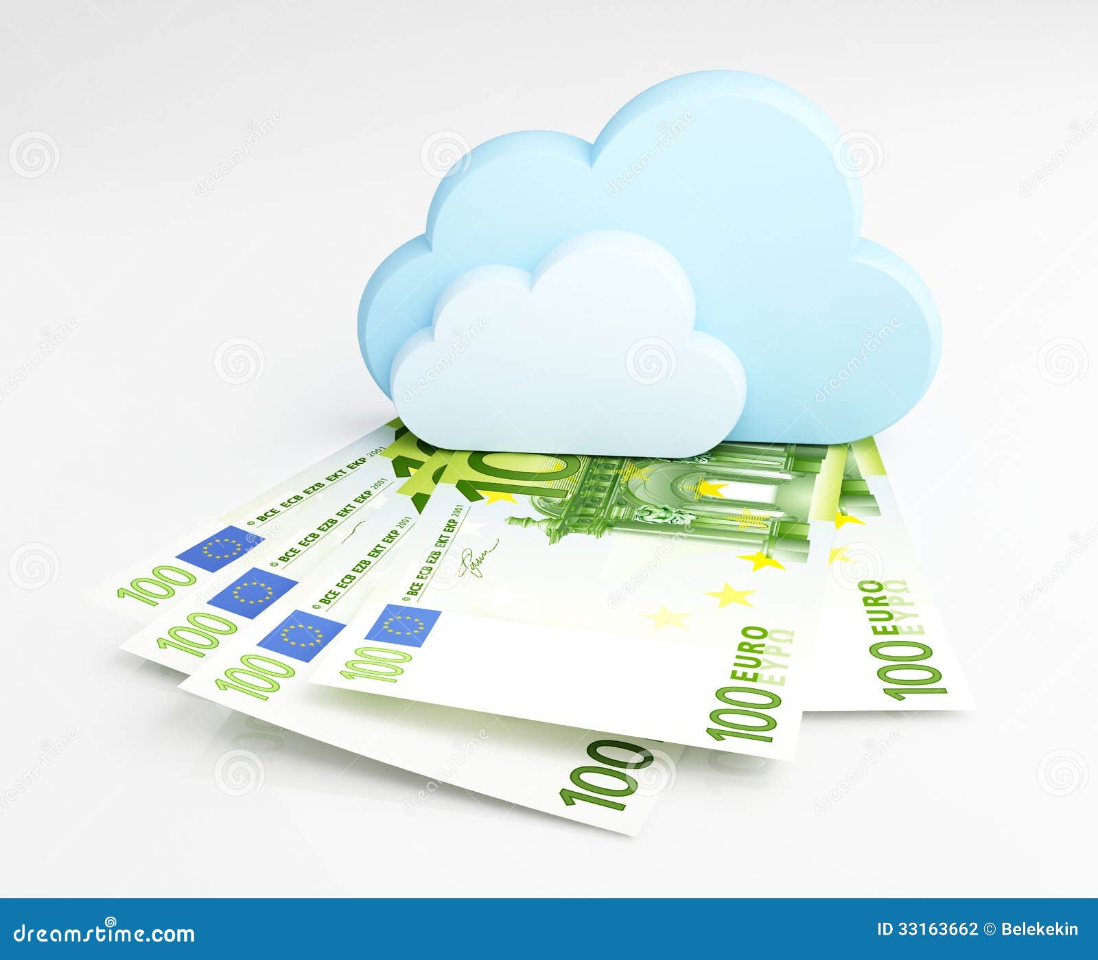Cloud Computing Concept, Money Stock Illustration - Illustration of ...