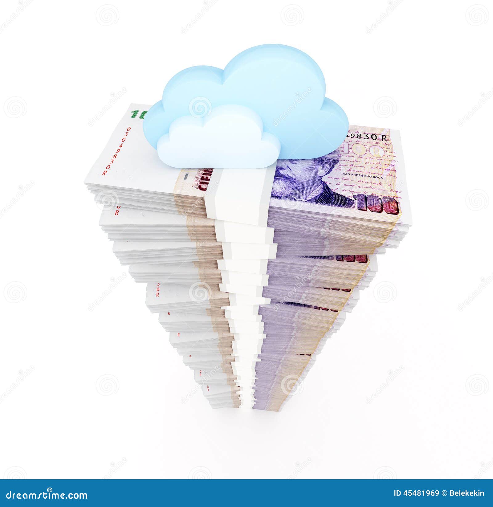 Cloud Computing Concept, Money Stock Illustration - Illustration of ...