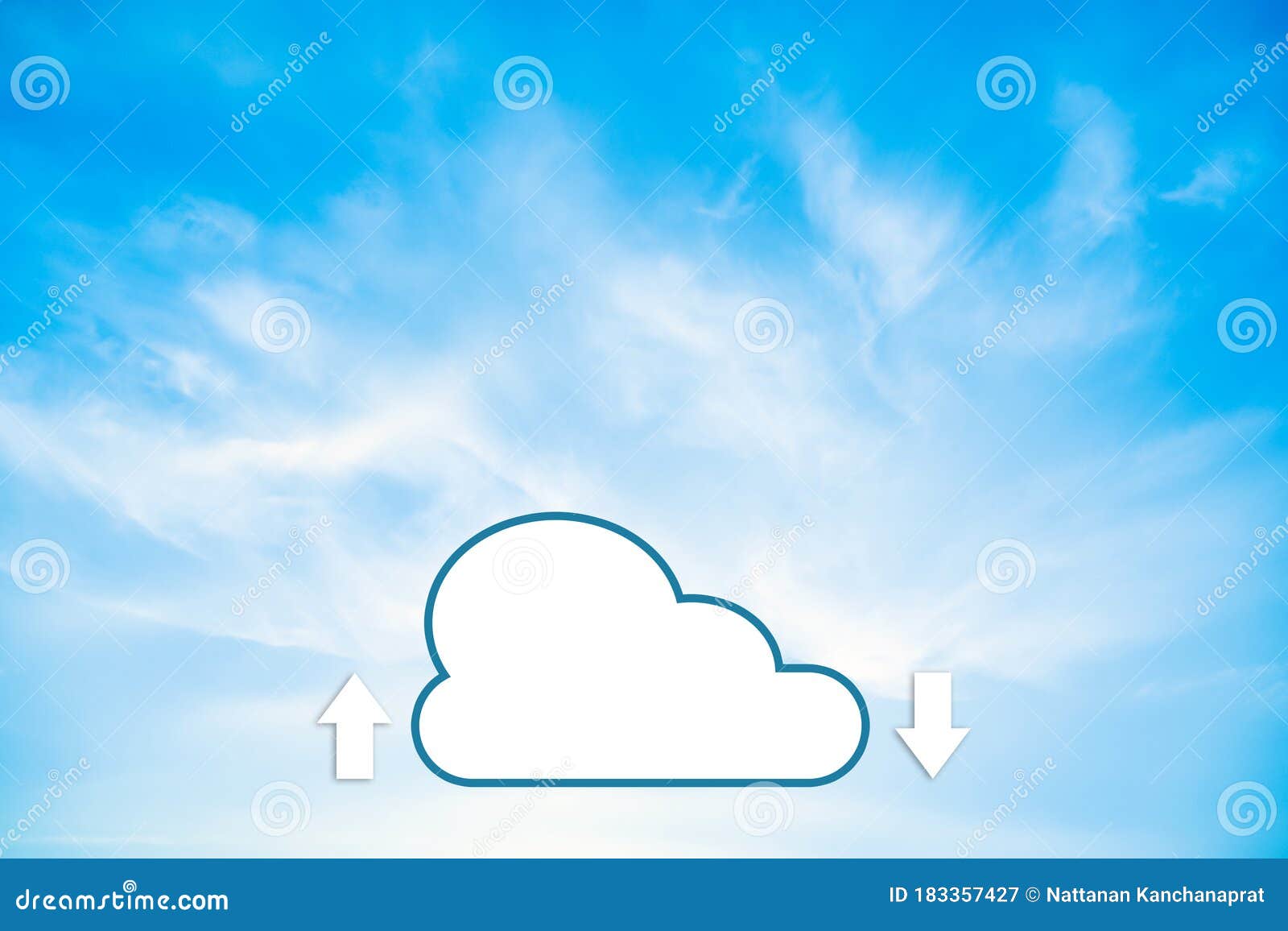 Sky Cloud Computing Concept Cloud Computing Storage Internet Transfer