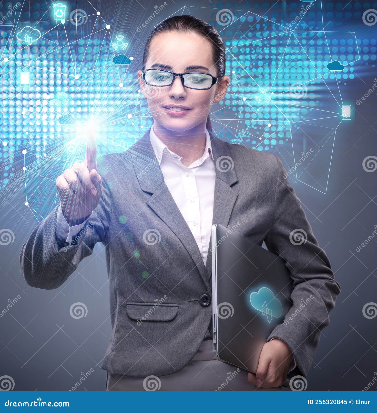 Cloud Computing Concept in Technology Collage Stock Image - Image of ...