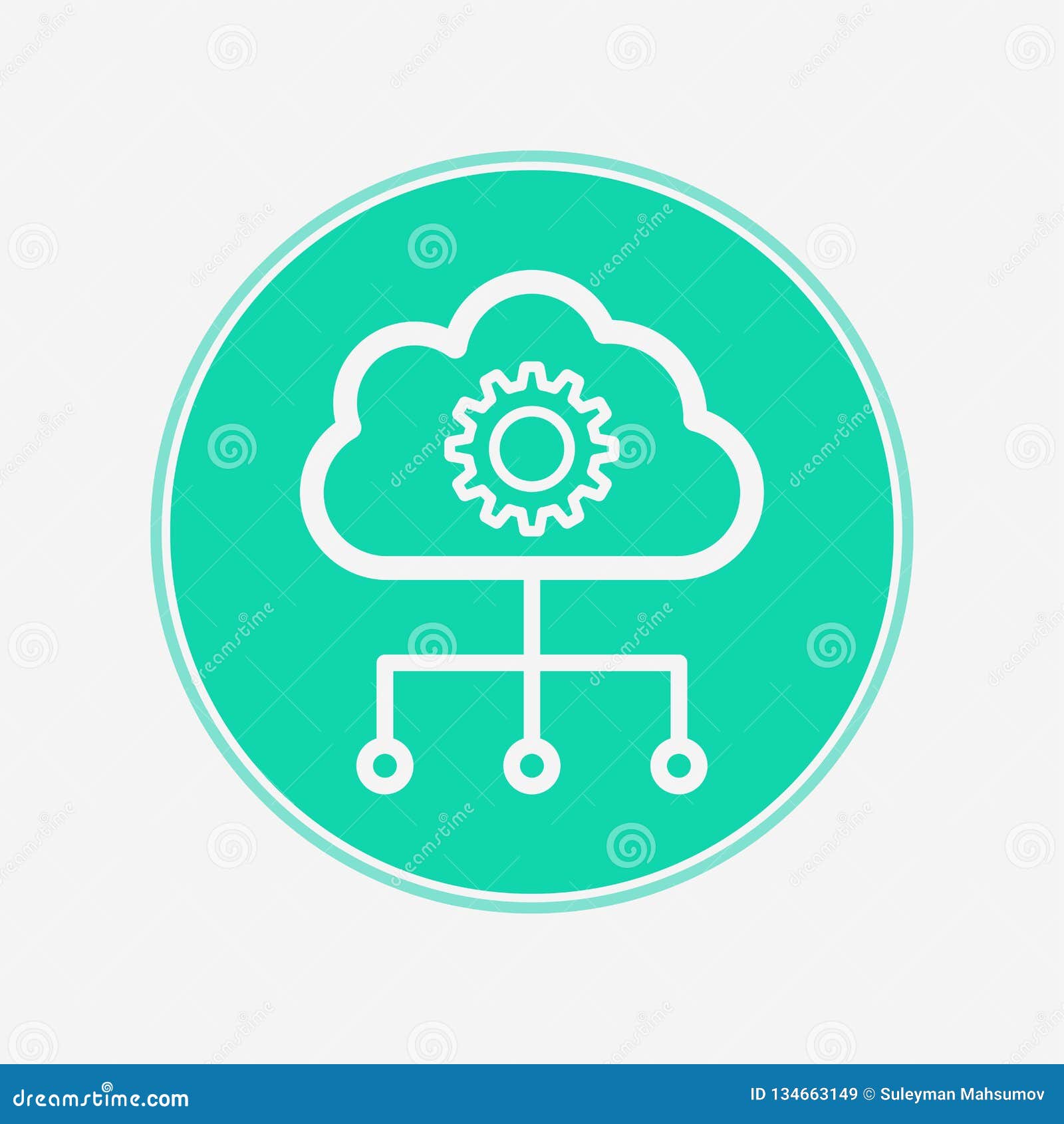Cloud Computing Concept Vector Icon Sign Symbol Stock Vector ...
