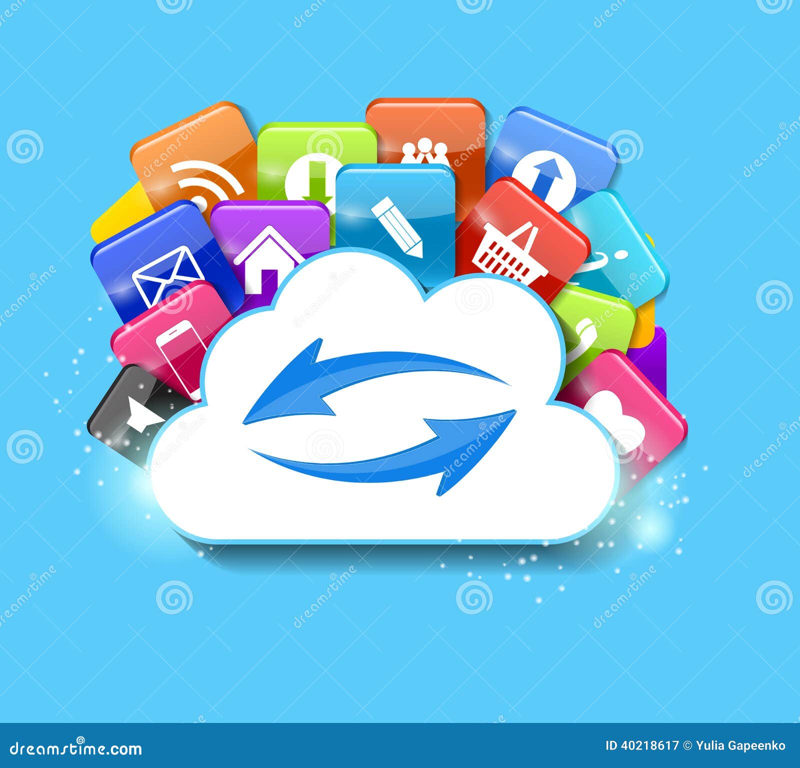 Cloud Computing Concept Vector Illustration Stock Vector - Illustration ...