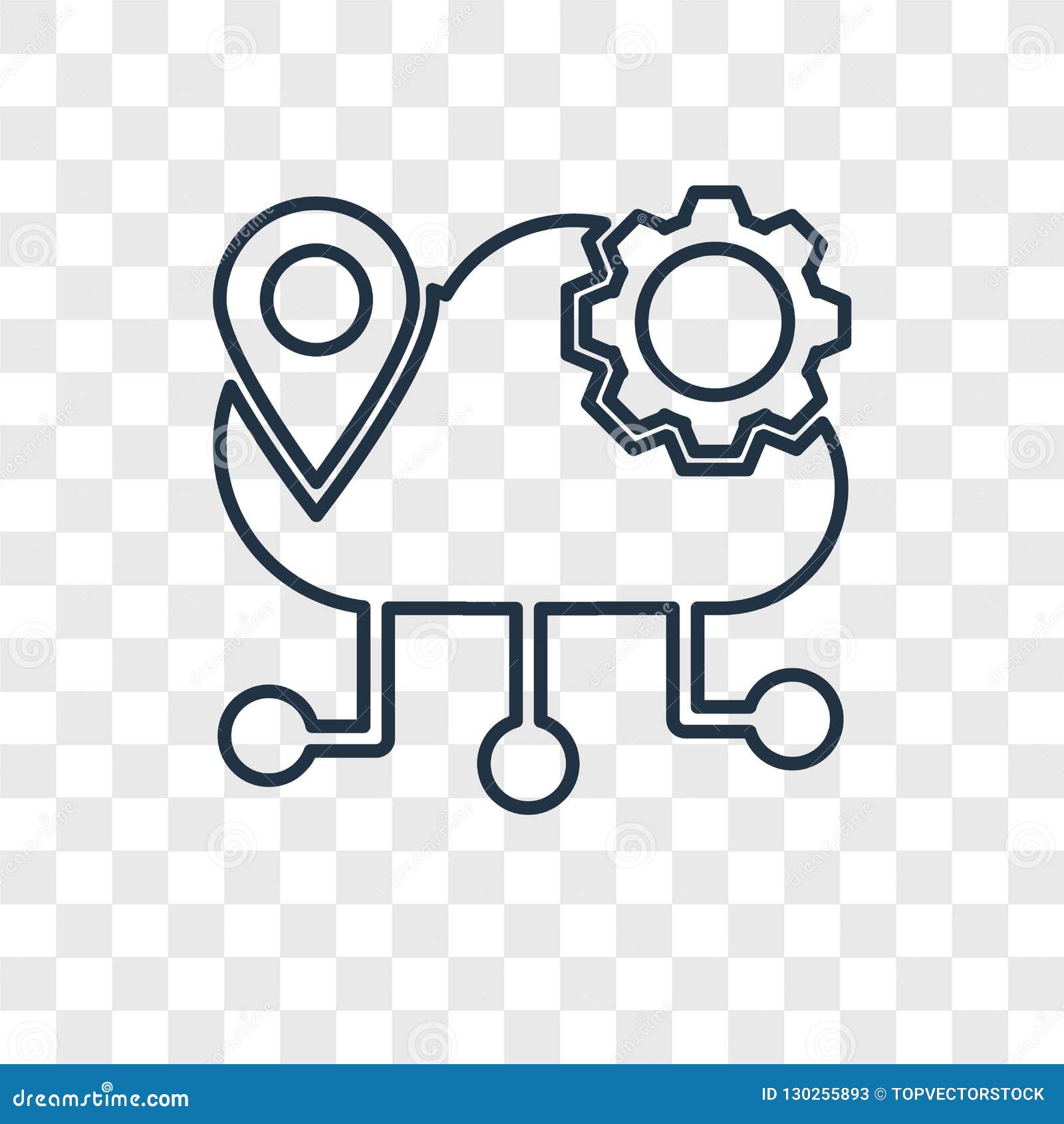 Cloud Computing Concept Vector Linear Icon Isolated on Transparent Background, Cloud Computing ...