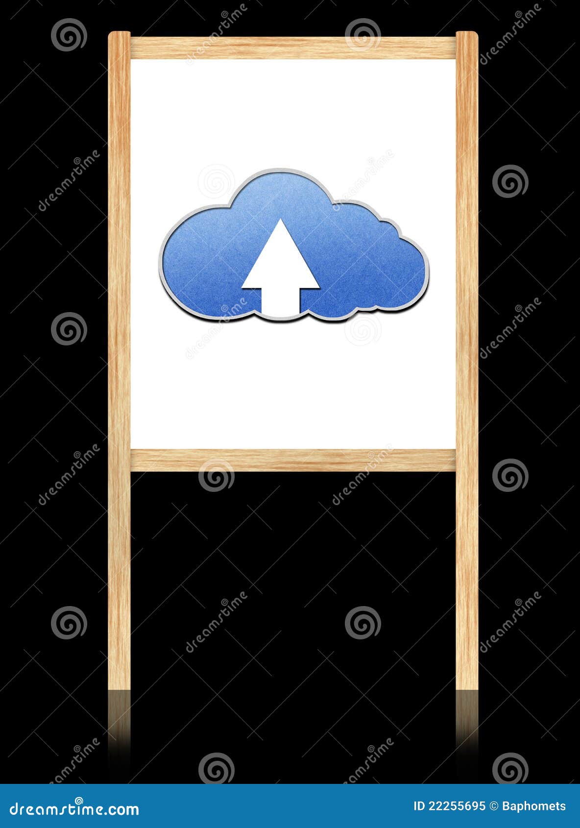 Cloud Computing Concept on White Board Stock Illustration ...