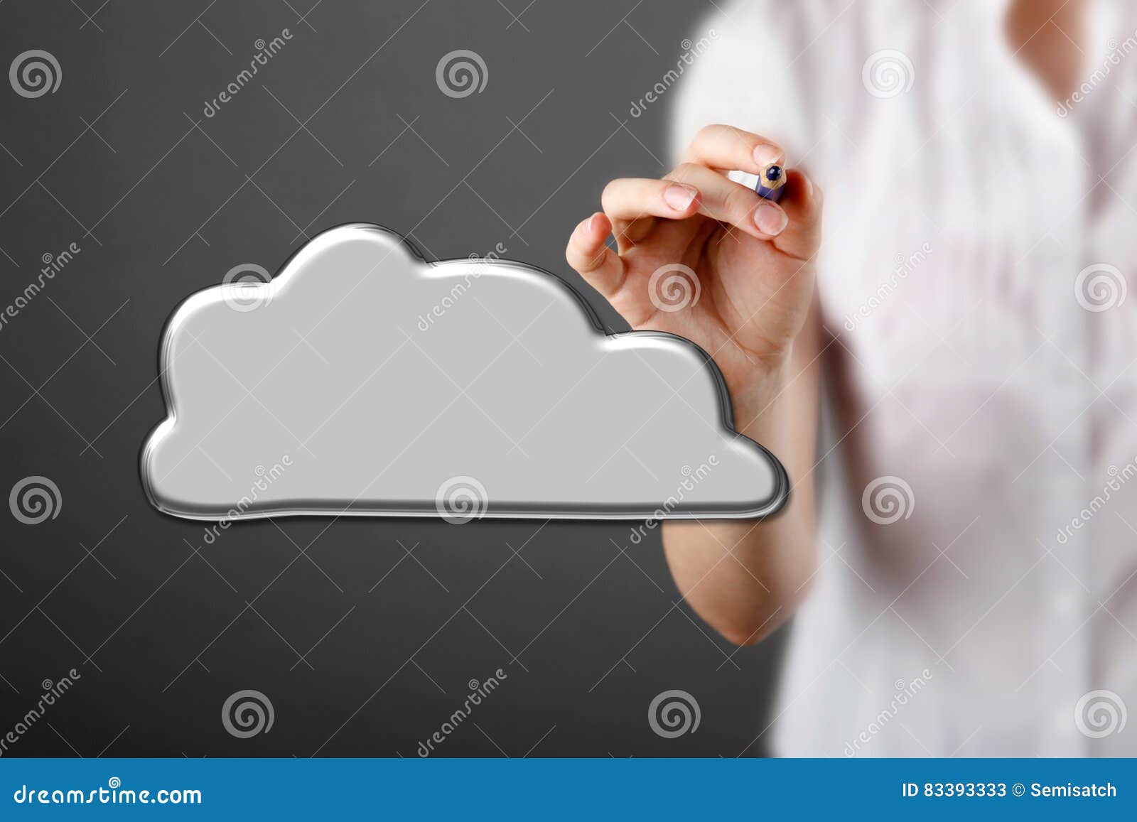 Cloud Computing Concept - World Wide Data Sharing Stock Illustration ...