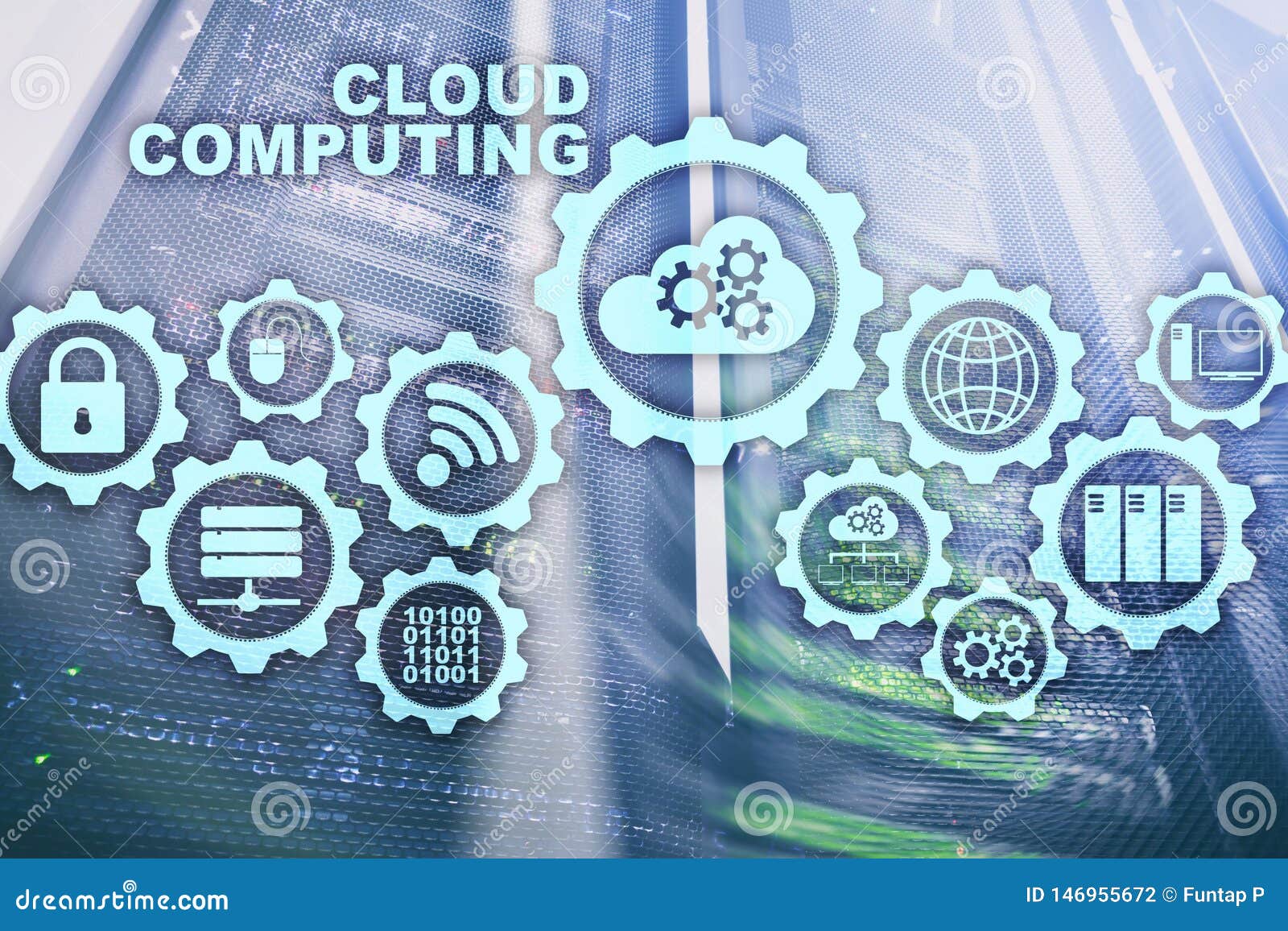 Cloud Computing, Concepto De La Conectividad De La Tecnolog?a En Fondo Del Sitio Del Servidor ...