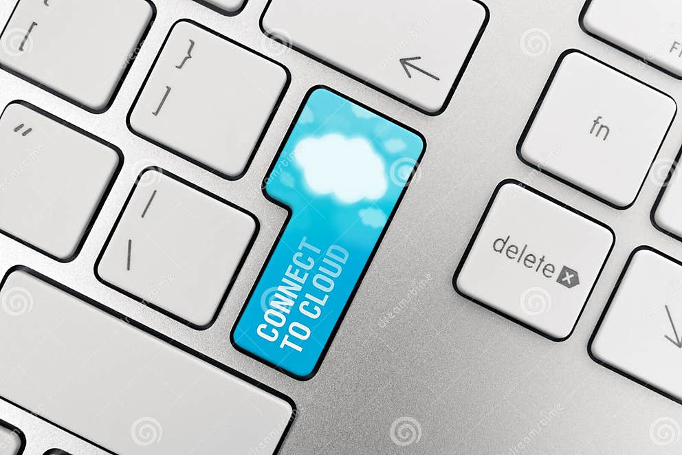 Cloud Computing Connect Button Stock Image - Image of activity ...