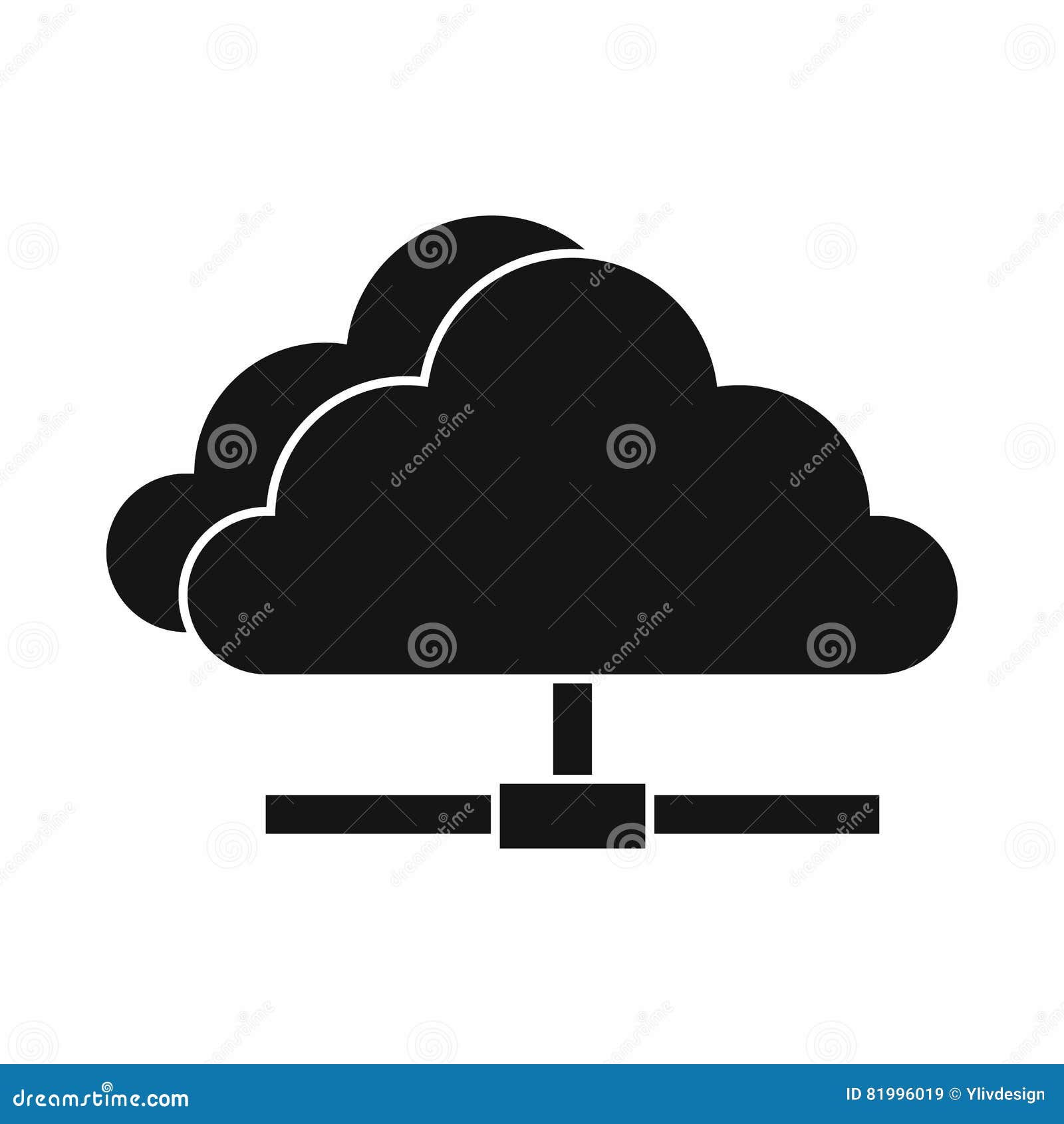 Cloud Computing Connection Icon, Simple Style Stock Vector ...