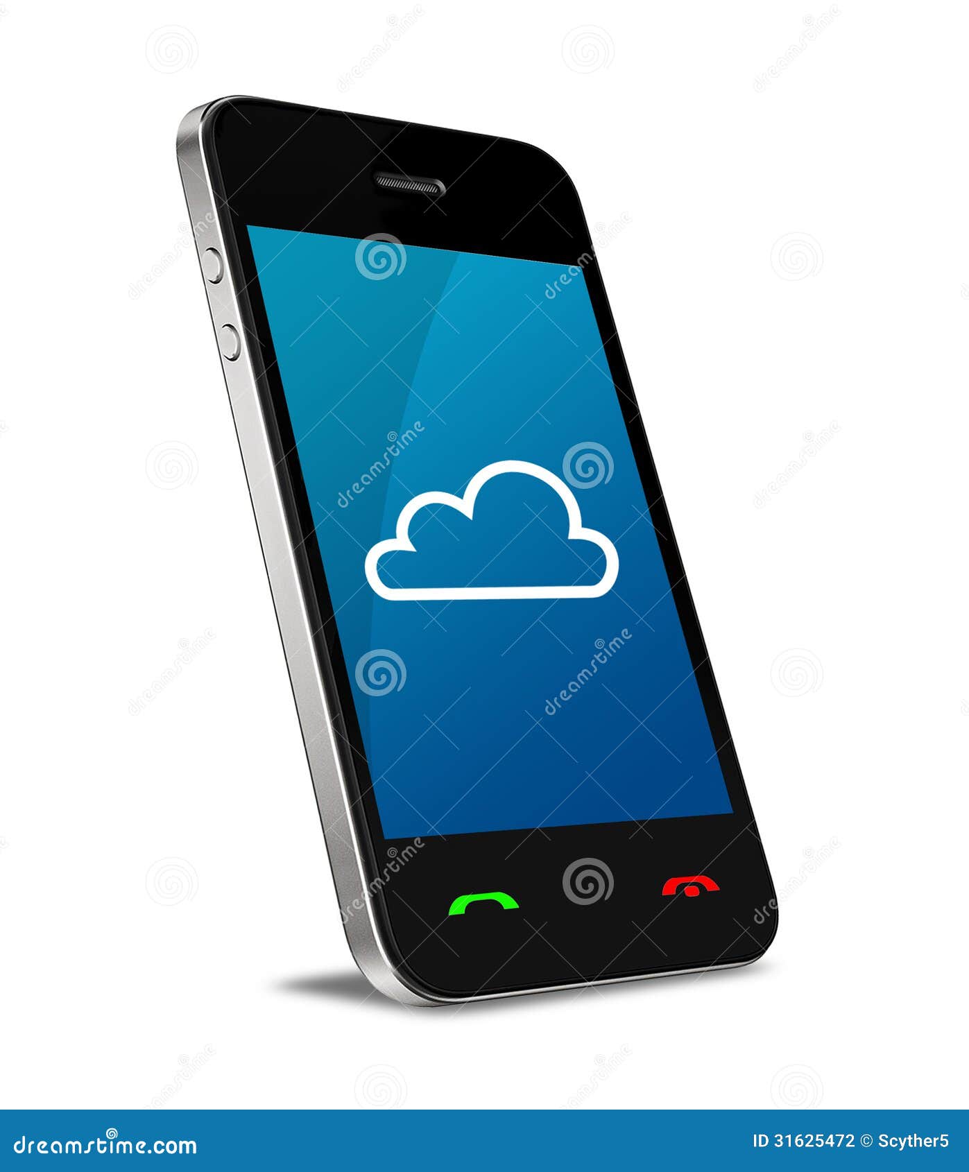 Cloud Computing Connection on Mobile Phone Stock Photo - Image of ...
