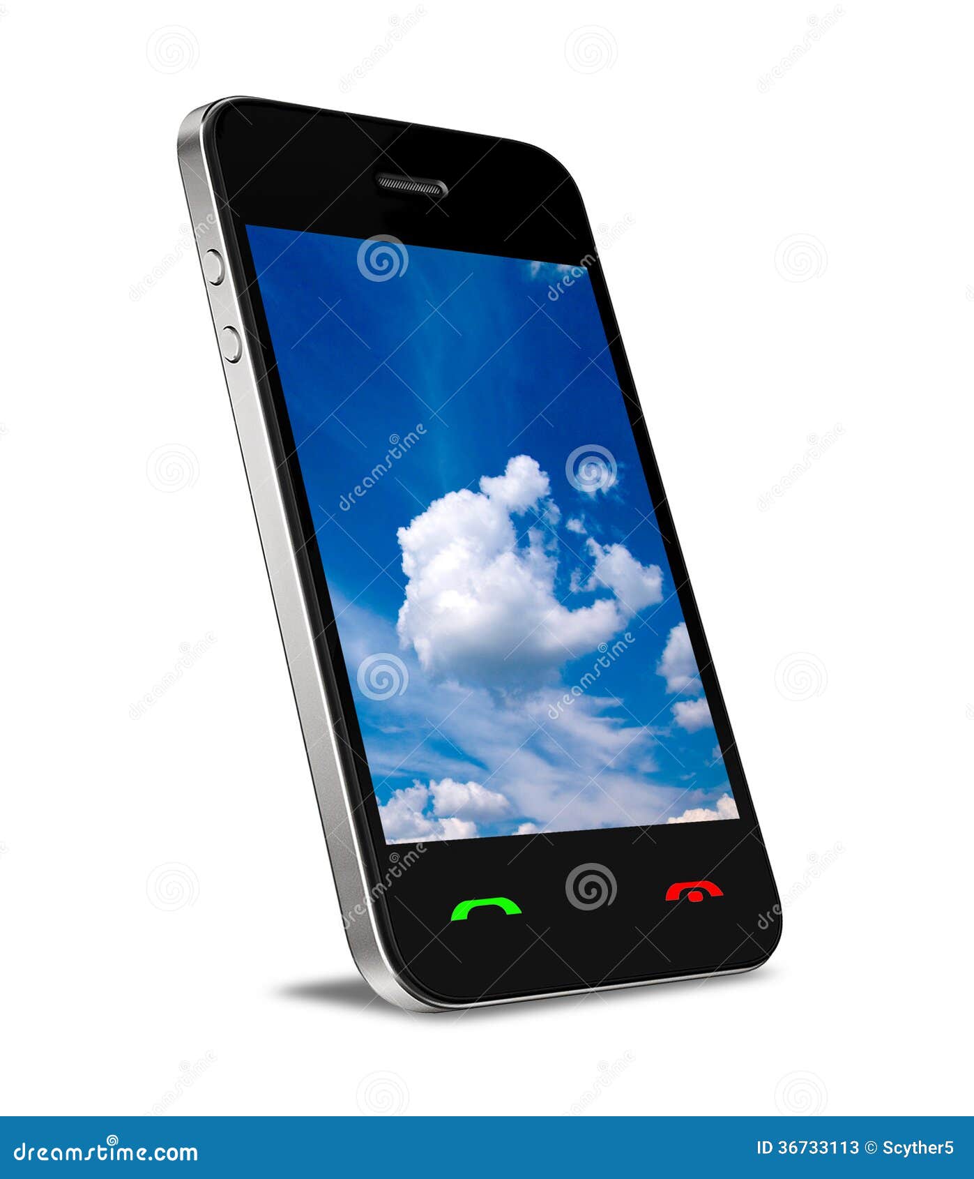 Cloud Computing Connection on Mobile Phone Stock Image - Image of media ...
