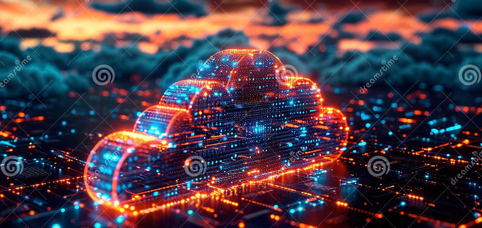 Cloud Computing Cost Efficiency Stock Illustration - Illustration of ...