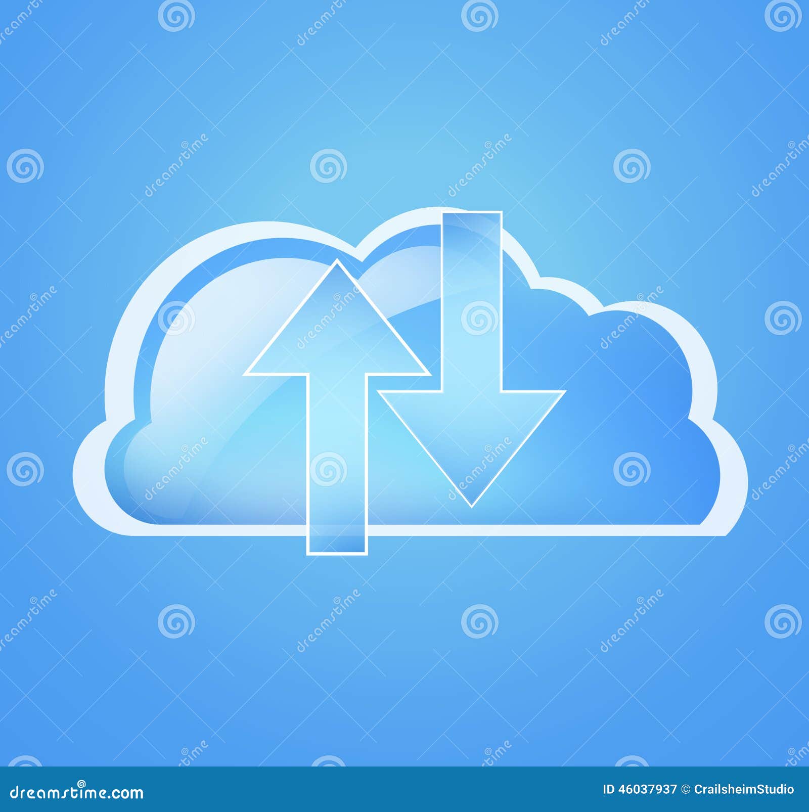 Cloud computing stock illustration. Illustration of concept - 46037937