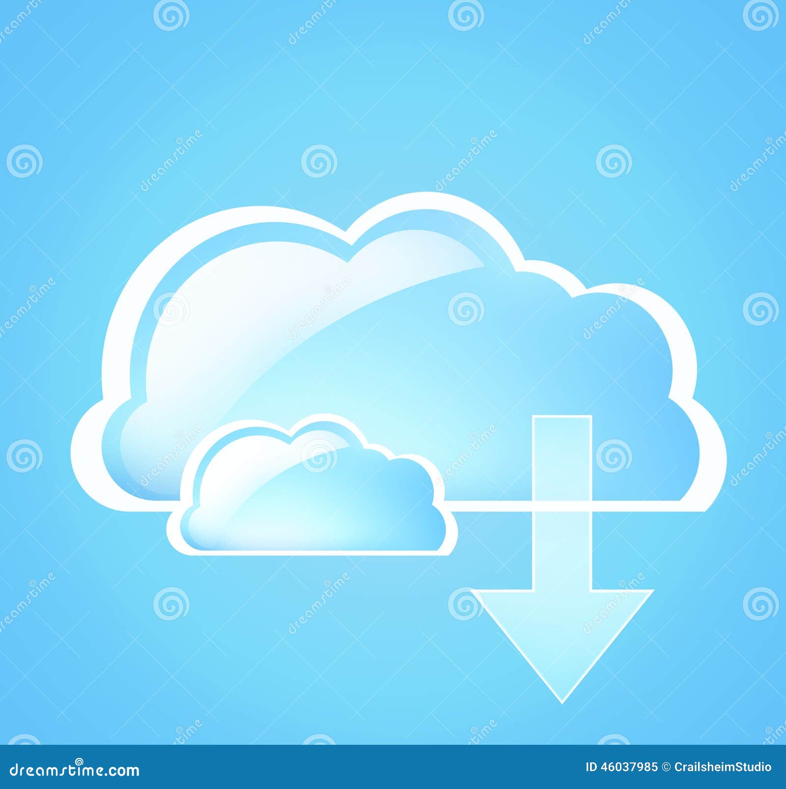Cloud computing stock illustration. Illustration of internet - 46037985
