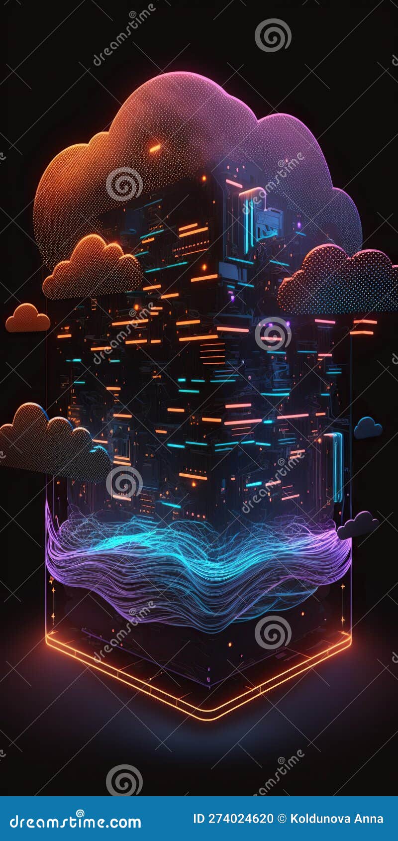 Cloud Computing Data Base Technology Created With Generative Ai