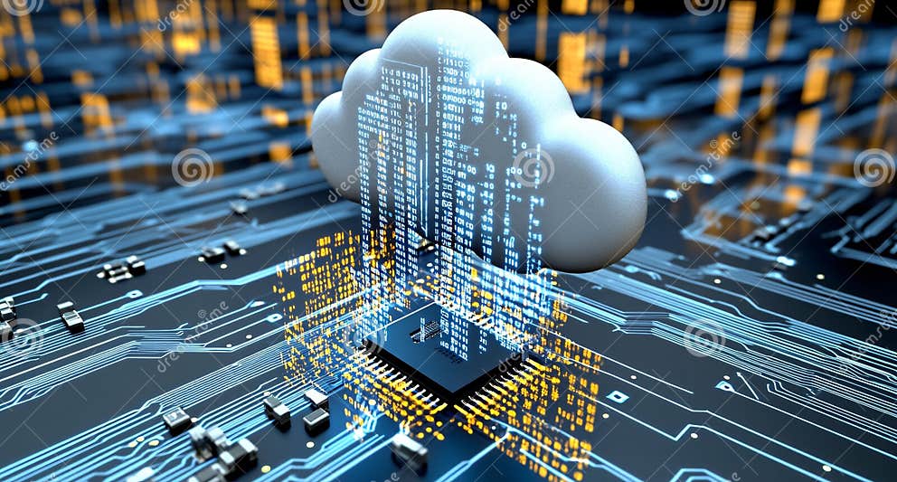 Cloud Computing Data Center, Futuristic AI Server High Quality Image ...