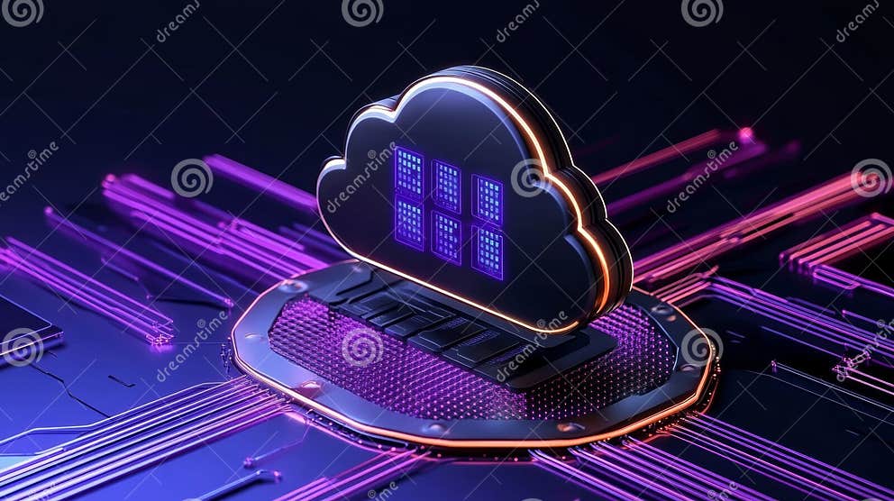 Cloud Computing Data Center Server Network Technology Abstract Stock Illustration - Illustration ...