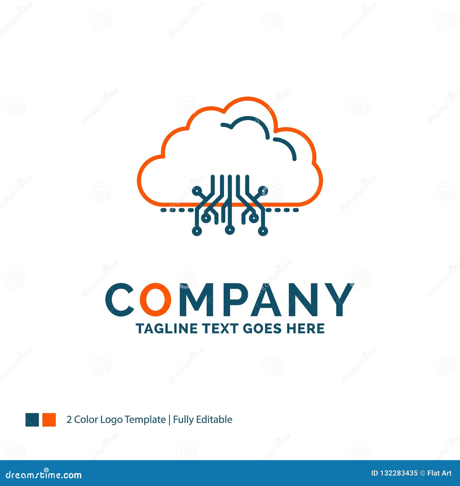 Cloud, Computing, Data, Hosting, Network Logo Design. Blue and O Stock ...
