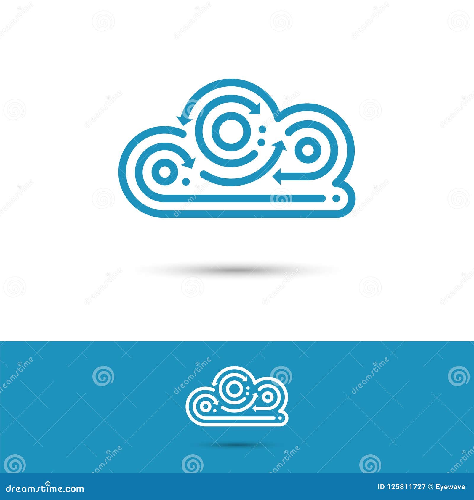 Cloud Computing And Data Processing Icon Stock Vector Illustration Of Storage Software 125811727