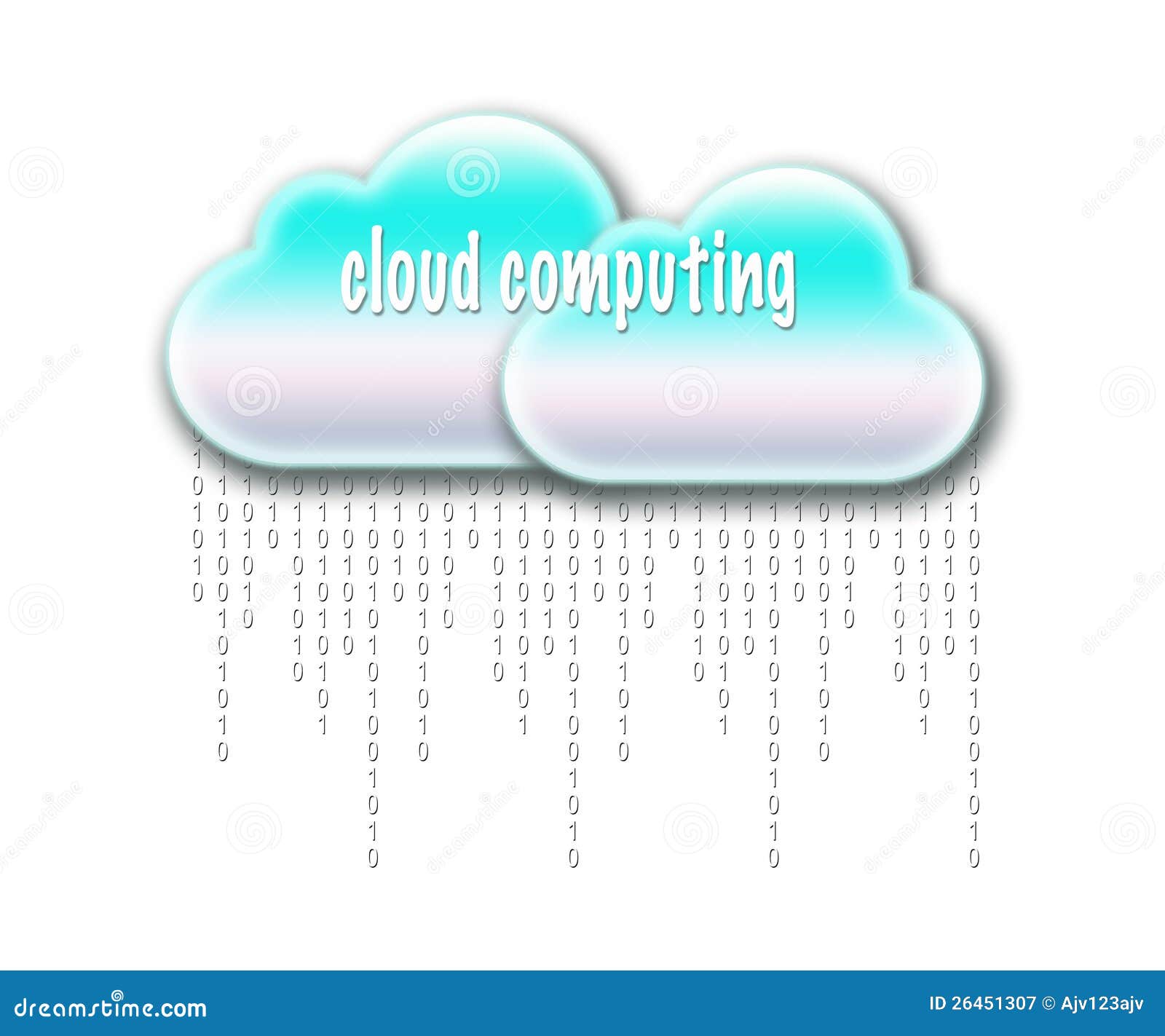 Cloud computing data rain stock illustration. Illustration of computing ...