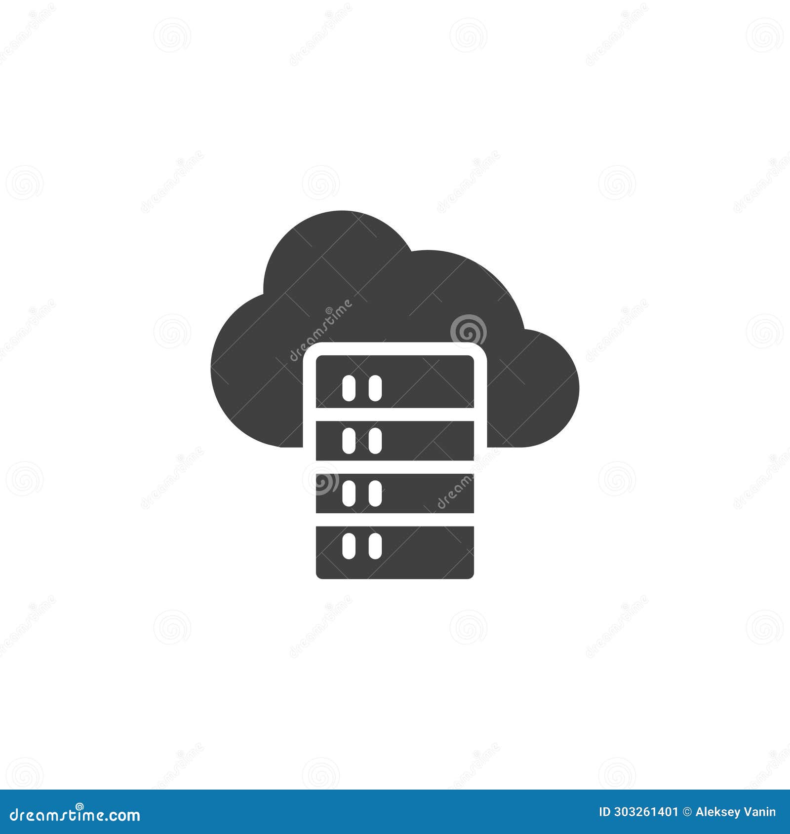 Cloud Computing and Data Server Vector Icon Stock Vector - Illustration of perfect, service ...