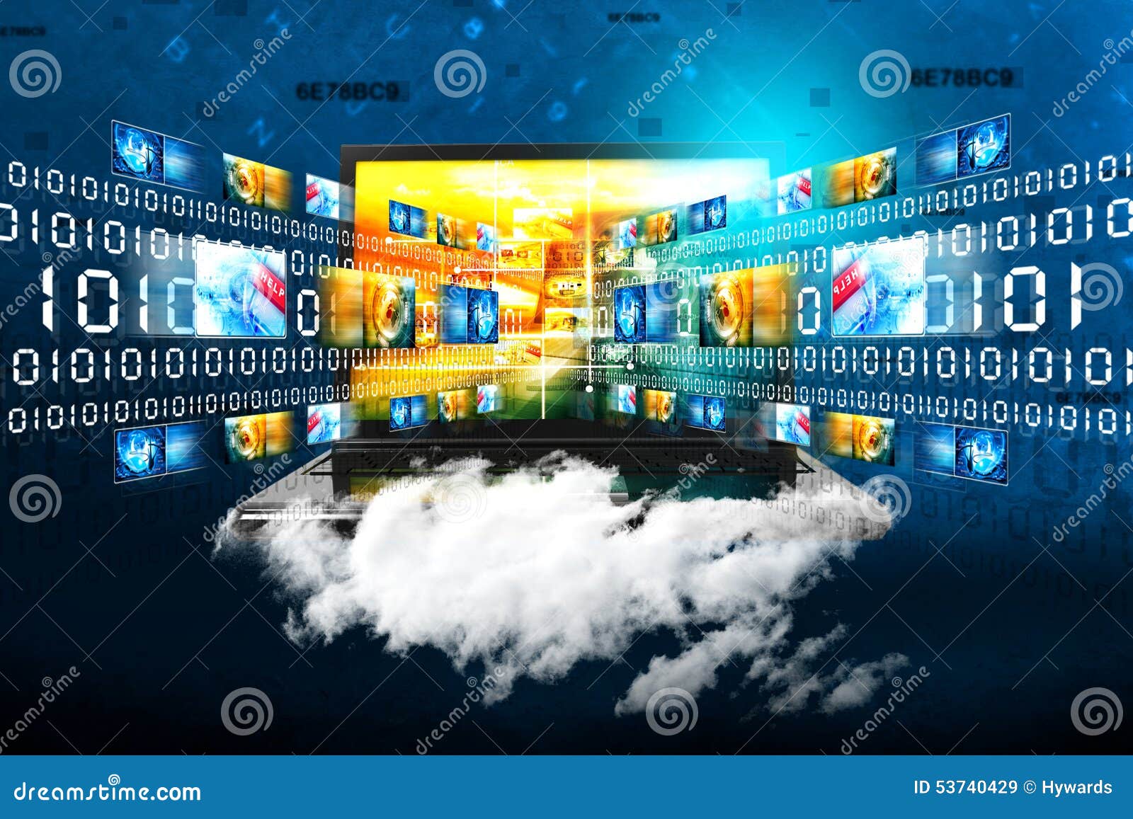 Cloud computing stock image. Image of device, hosting - 53740429