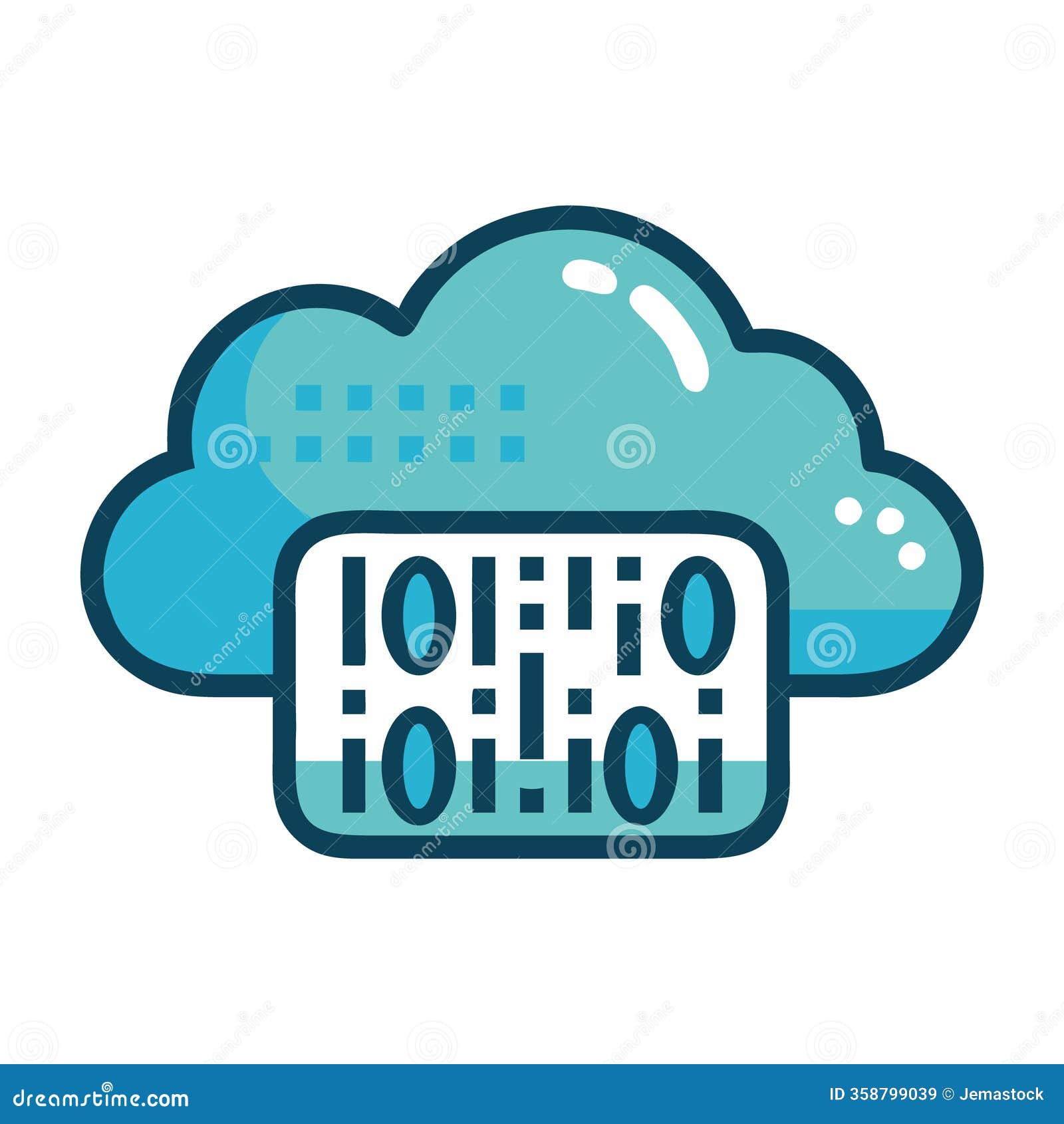 Cloud Computing Data Storage Icon Stock Illustration - Illustration of network, cyber: 358799039